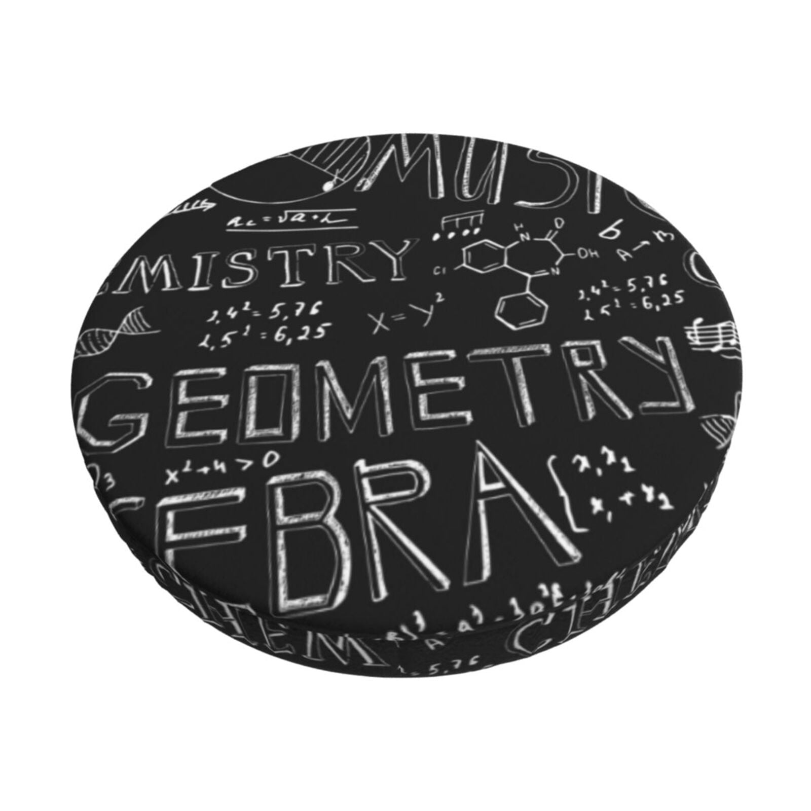 Kll Black Scientific Round Bar Chair Cushion Cover 13 Inch,Bar Stool ...