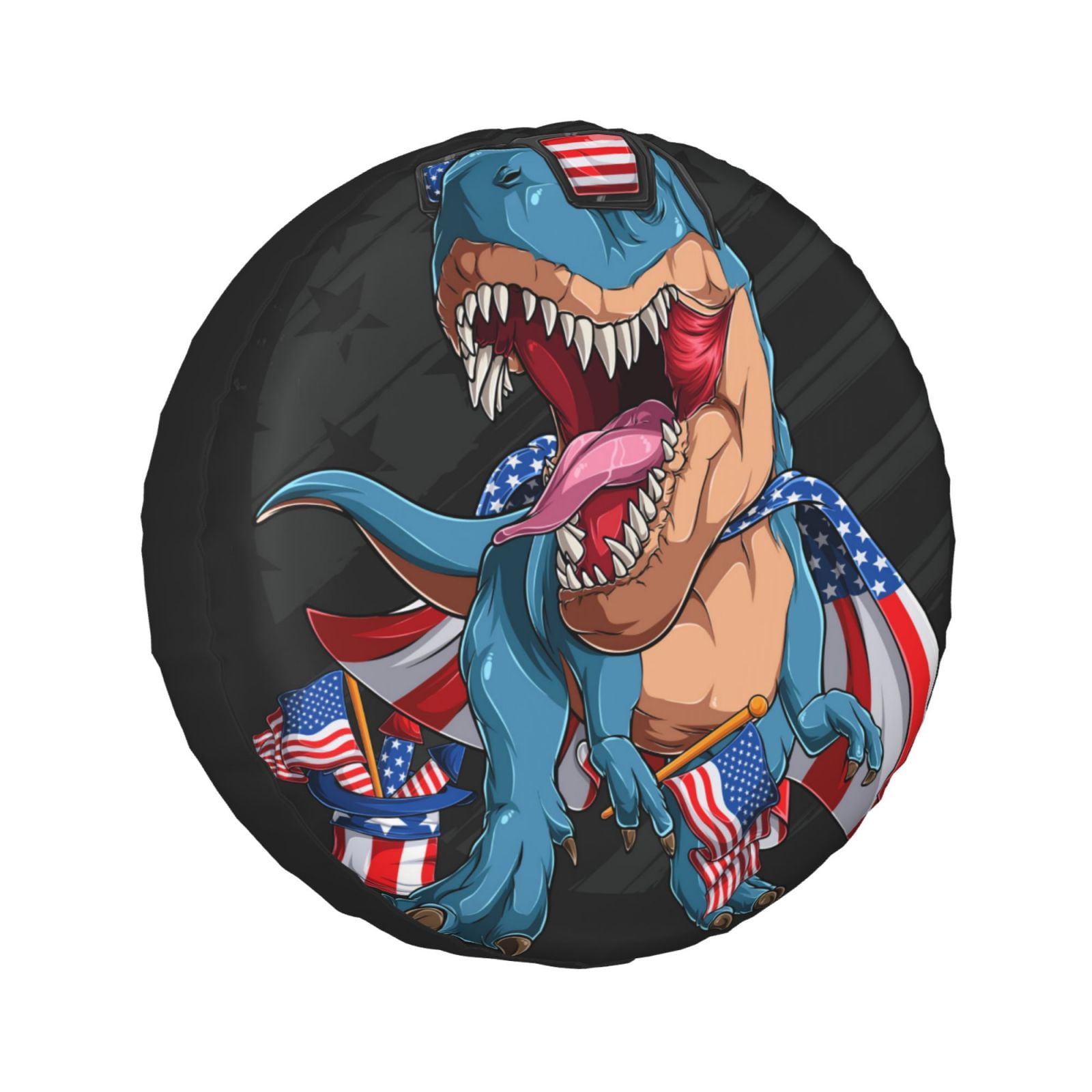 Kll Blue Dinosaur Tire Cover,Universal Wheel Tire Cover For Trailer, Rv ...