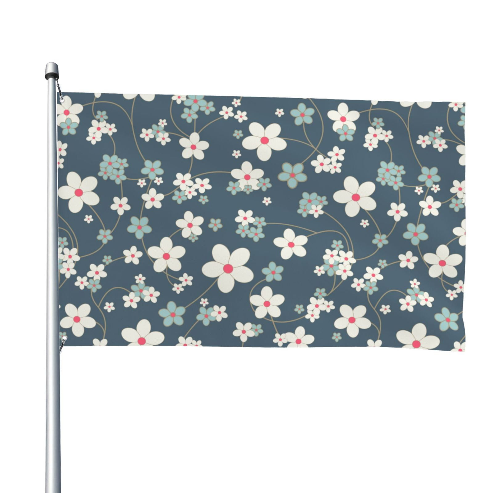 Kll Blue Flower Flag 4x6 Ft Parade Party Flag Outdoor Flag Decorative ...