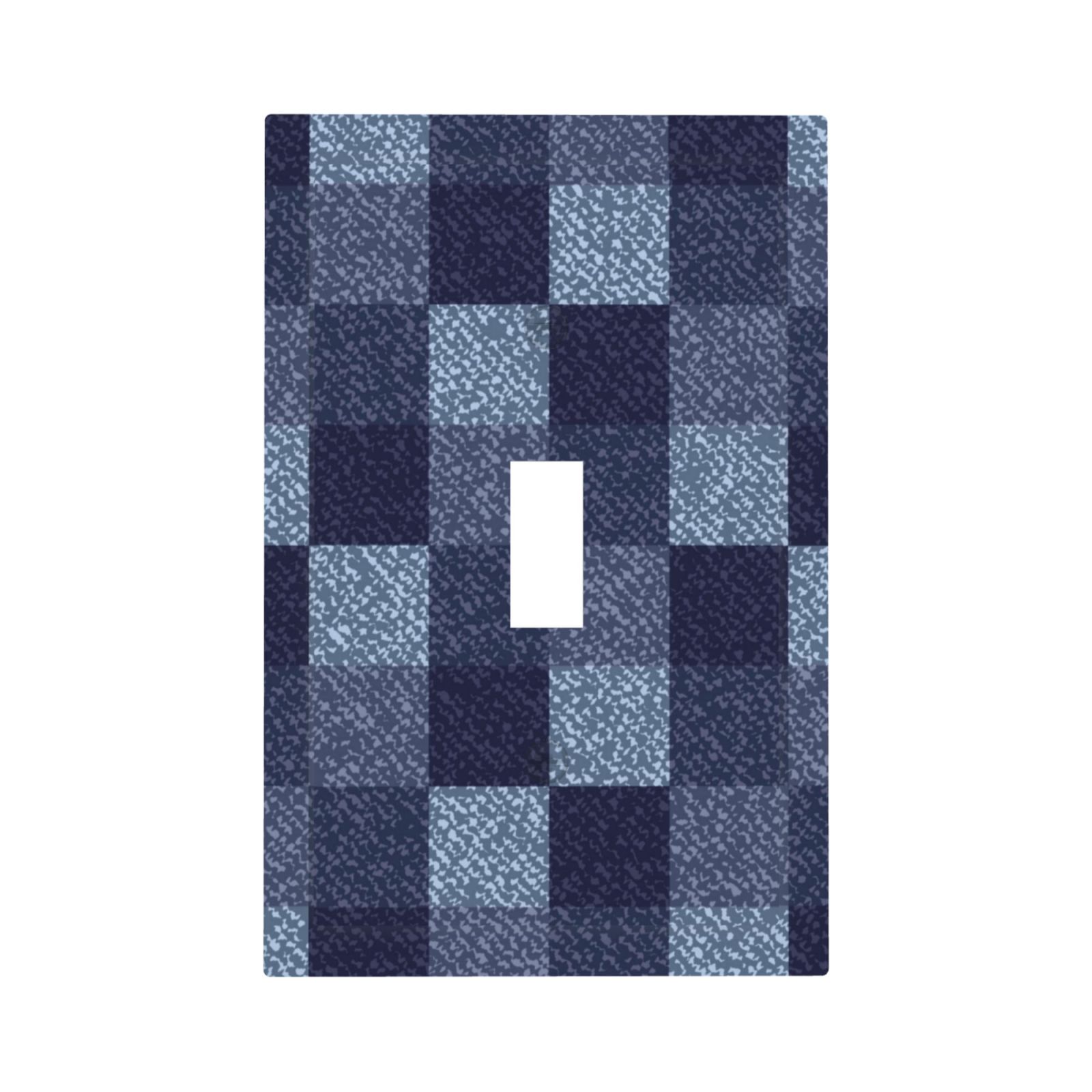 Kll Blue Gingham Buffalo Check Wall Plate,Gloss Finish,Standard Size 1 ...