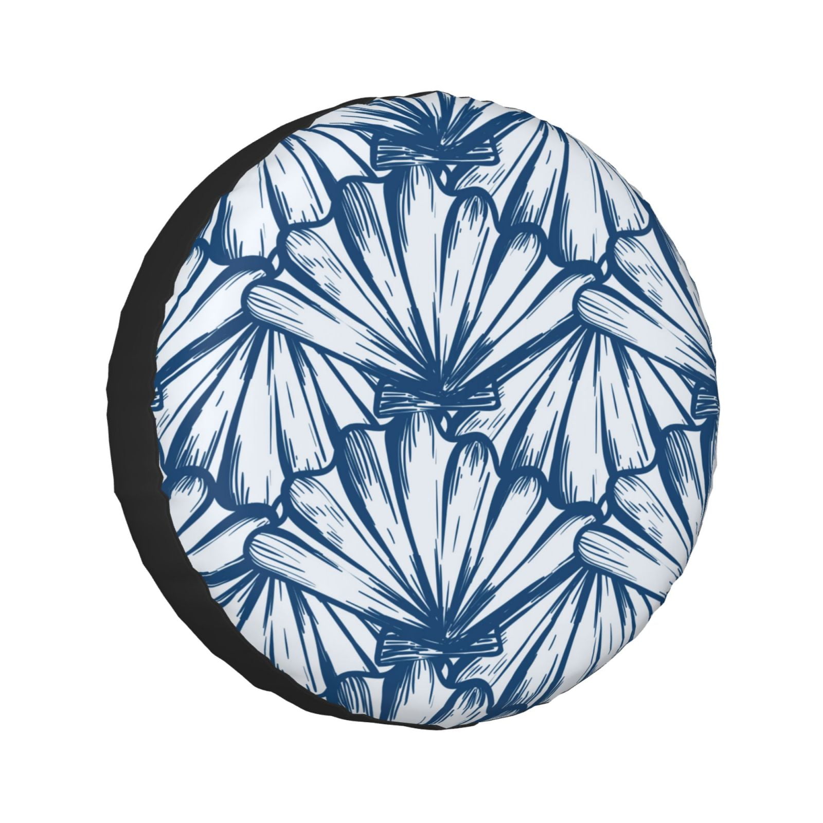 Kll Blue Shells Tire Cover,Universal Wheel Tire Cover For Trailer, Rv ...