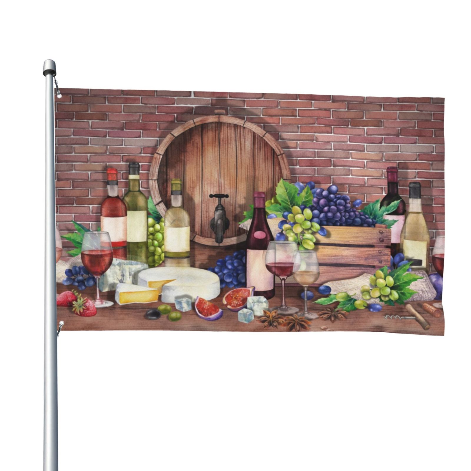 Kll Bottle Glass Red Wine Flag 4x6 Ft Parade Party Flag Outdoor Flag ...