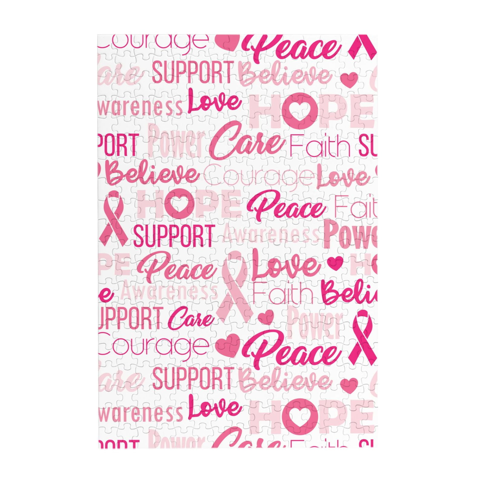 Kll Breast Cancer Pink Ribbons Awareness - 300 Piece Jigsaw Puzzle For ...