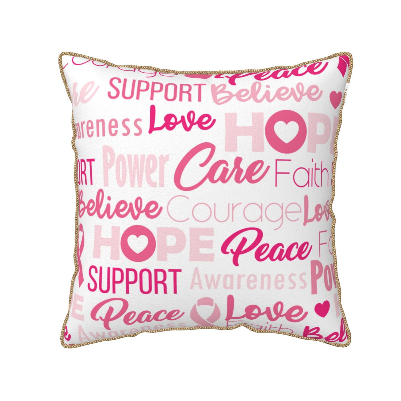 Kll Breast Cancer Pink Ribbons Awareness Decorative Throw Pillow Covers ...