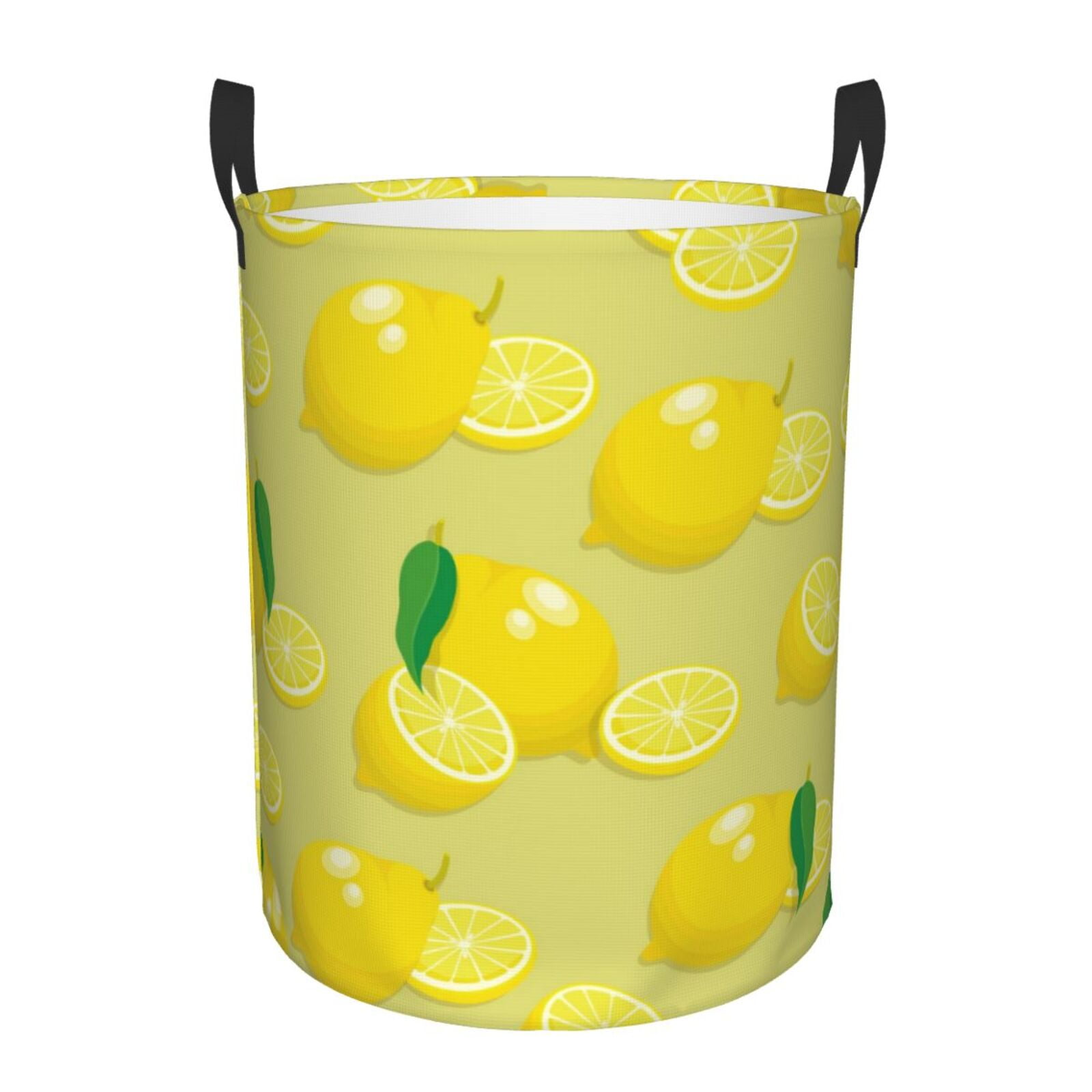 Kll Bright Lemons Waterproof Foldable Laundry Hamper Bucket With ...