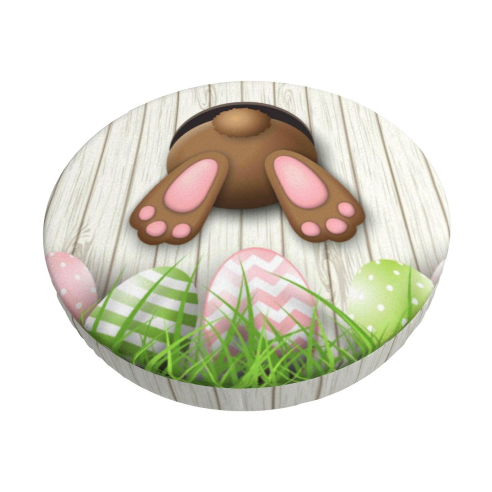 Kll Brown Bunny Bottom And Easter Eggs Round Bar Chair Cushion Cover 13 ...