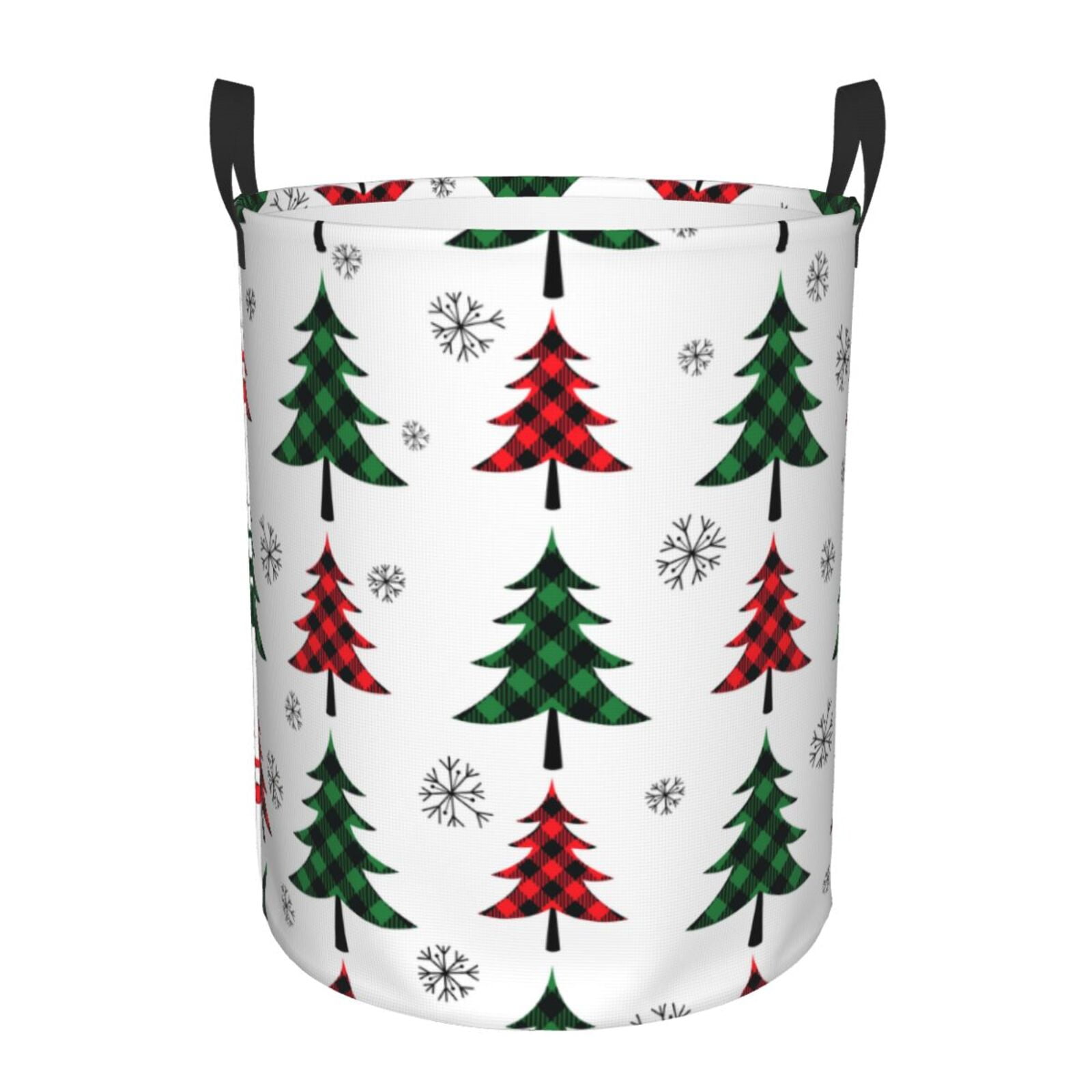 Kll Buffalo Plaid Christmas Trees Waterproof Foldable Laundry Hamper ...