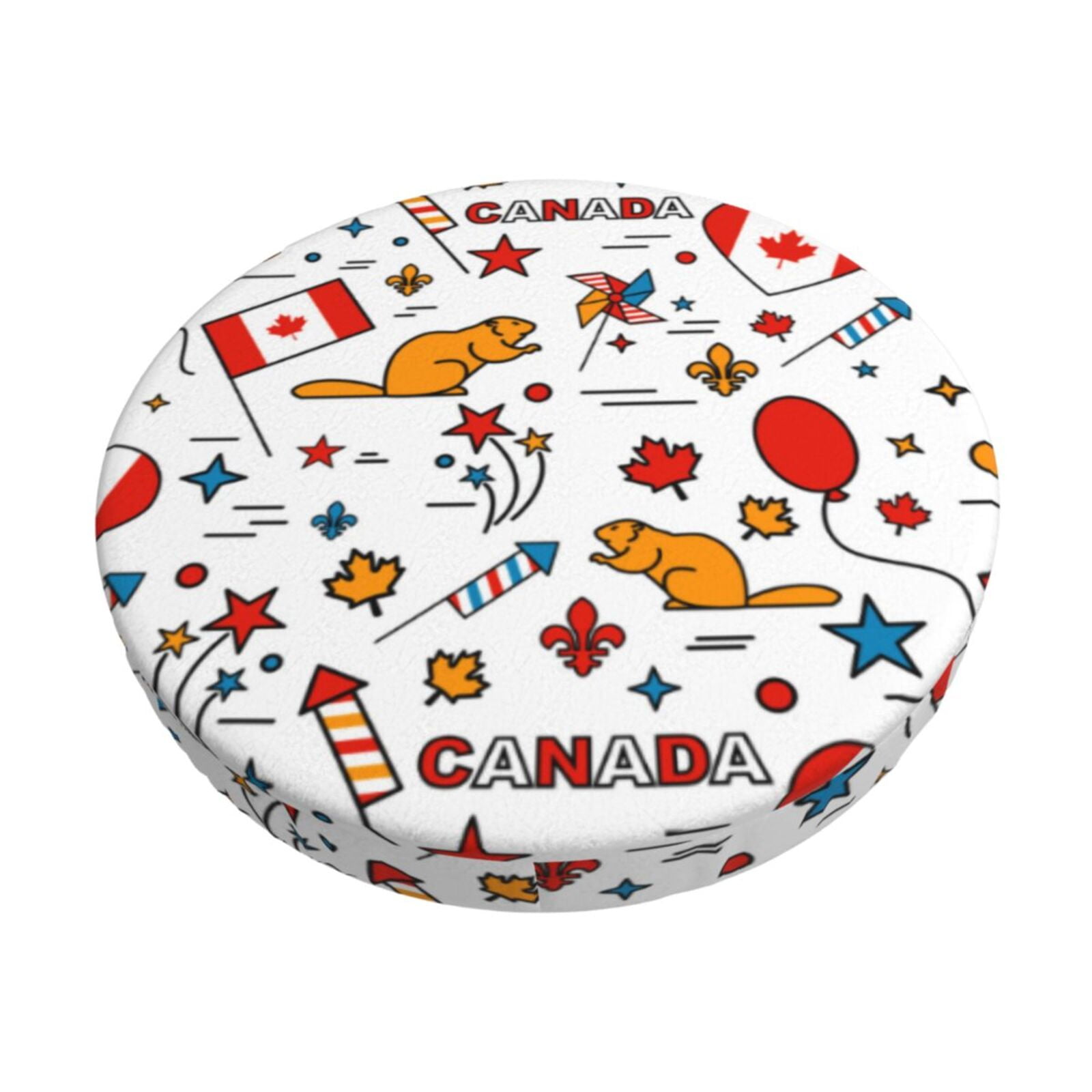 Kll Canada Day Round Bar Chair Cushion Cover 12 Inch,Bar Stool ...