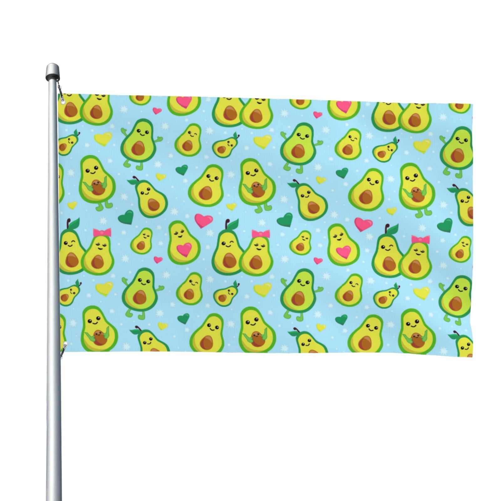 Kll Cartoon Avocado Flag 4x6 Ft Parade Party Flag Outdoor Flag ...