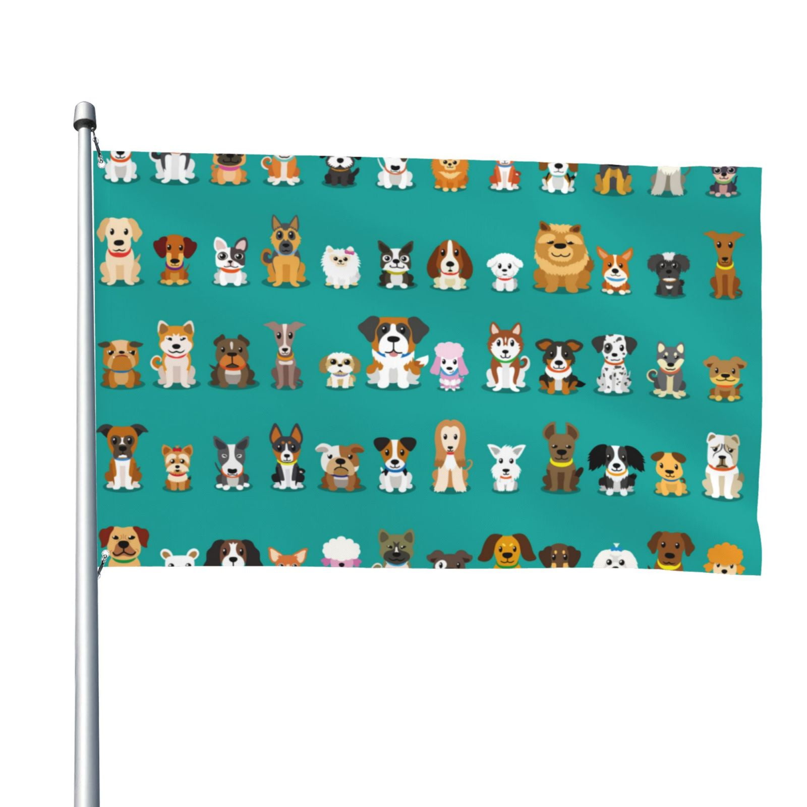 Kll Cartoon Dogs Flag 4x6 Ft Parade Party Flag Outdoor Flag Decorative ...