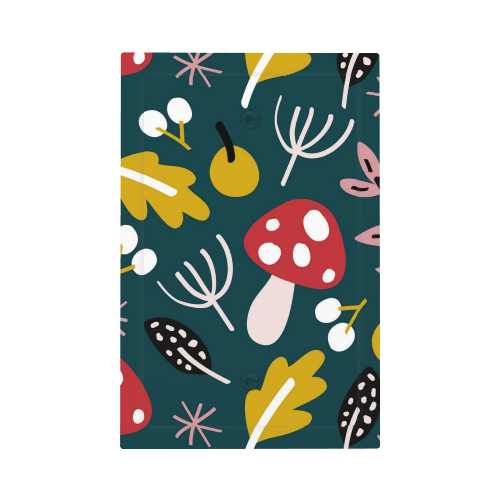 Kll Cartoon Leaf Mushroom Red Wall Plate,Gloss Finish,Standard Size 1 ...
