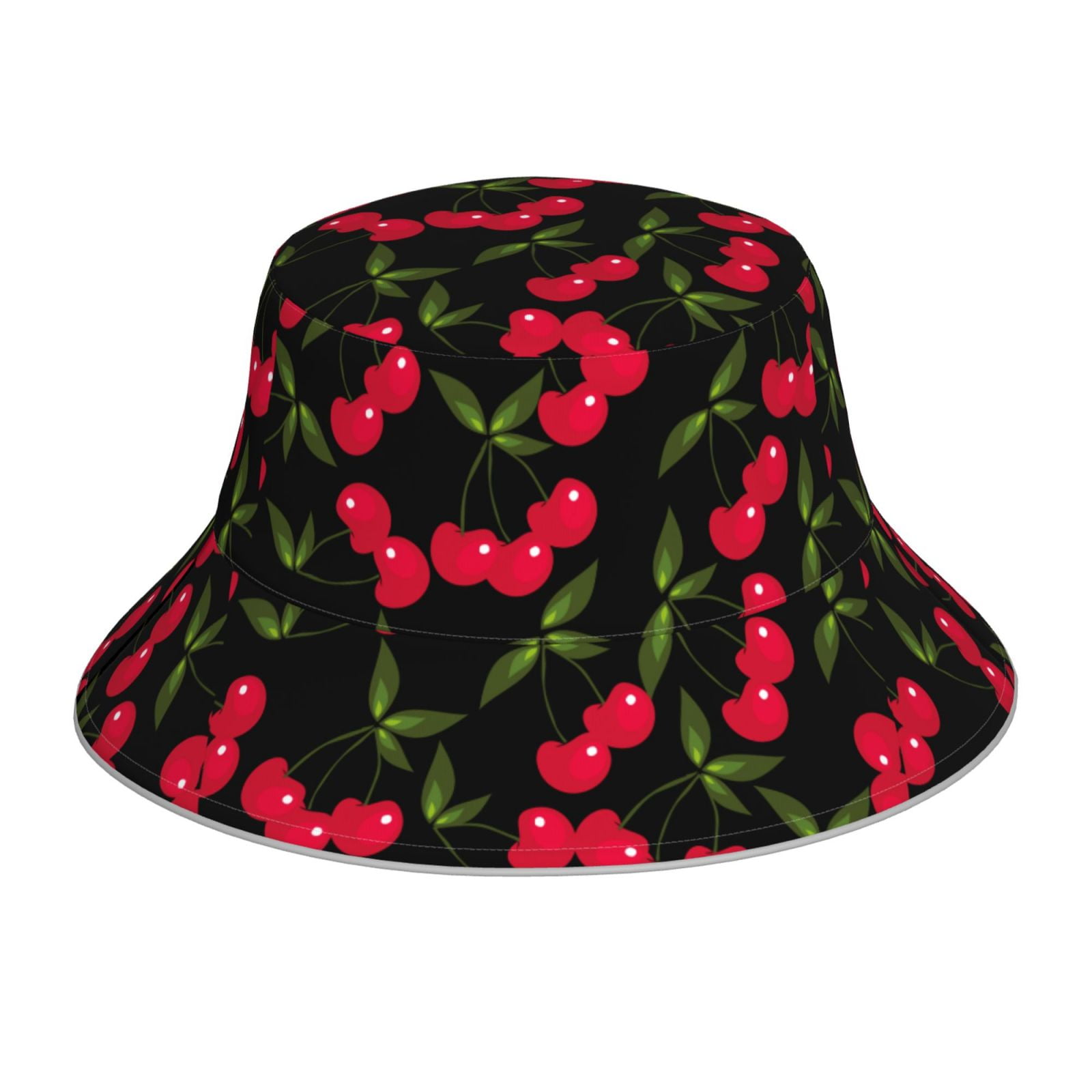 Kll Cherry Bucket Hat For Women Men Packable Travel Beach Sun Hat ...