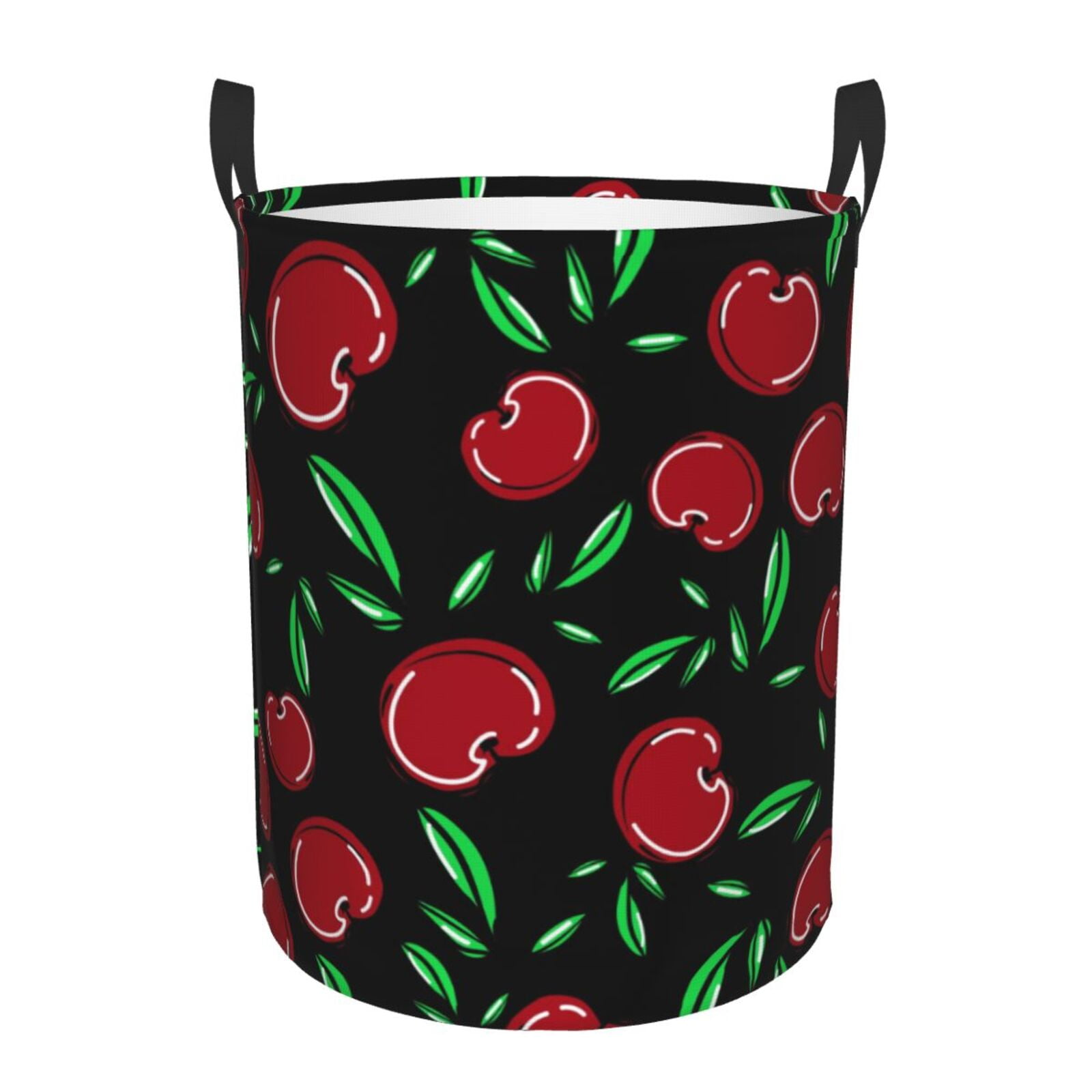 Kll Cherry Waterproof Foldable Laundry Hamper Bucket With Handles For ...