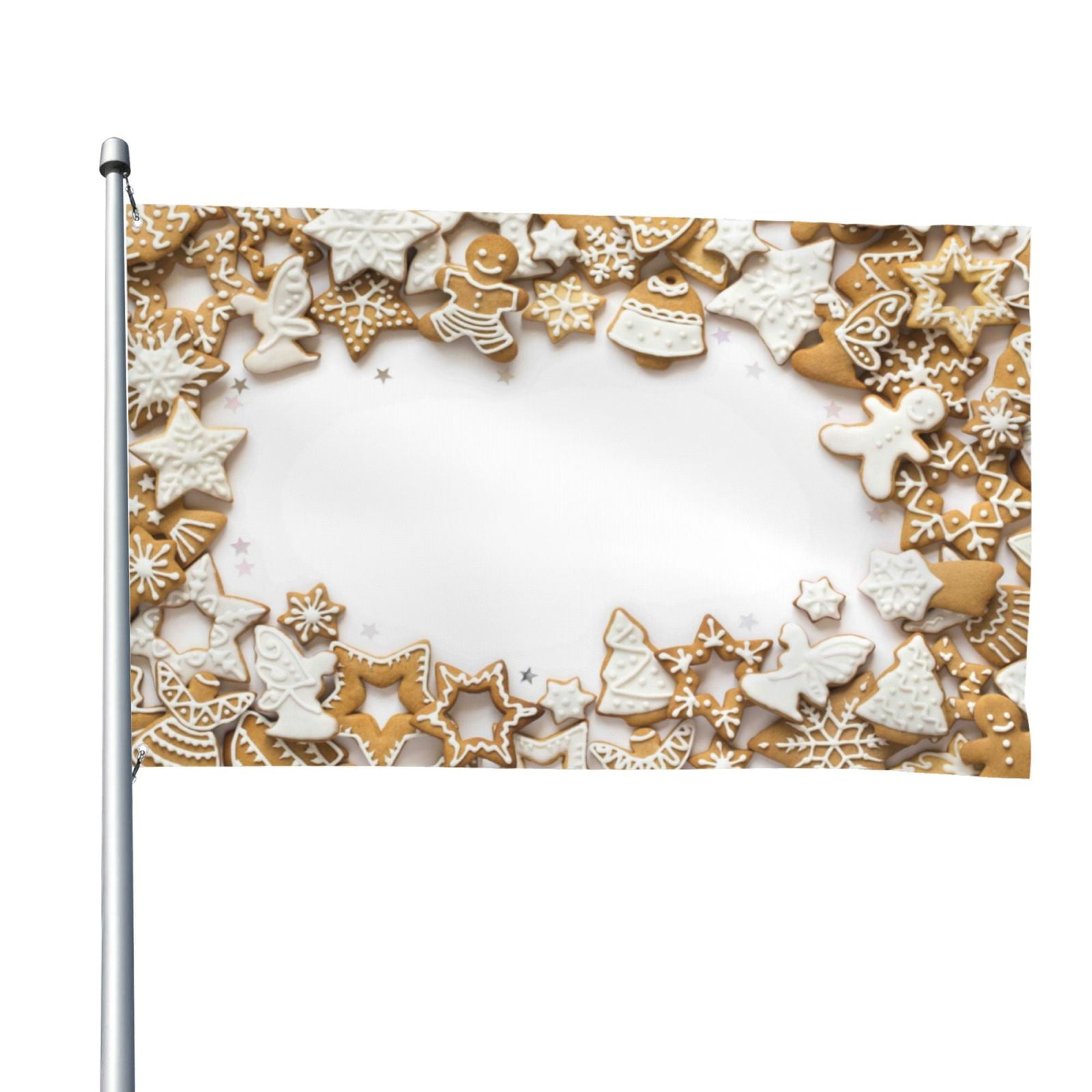 Kll Christmas Gingerbread Cookies Snowflake Flag 4x6 Ft Parade Party ...