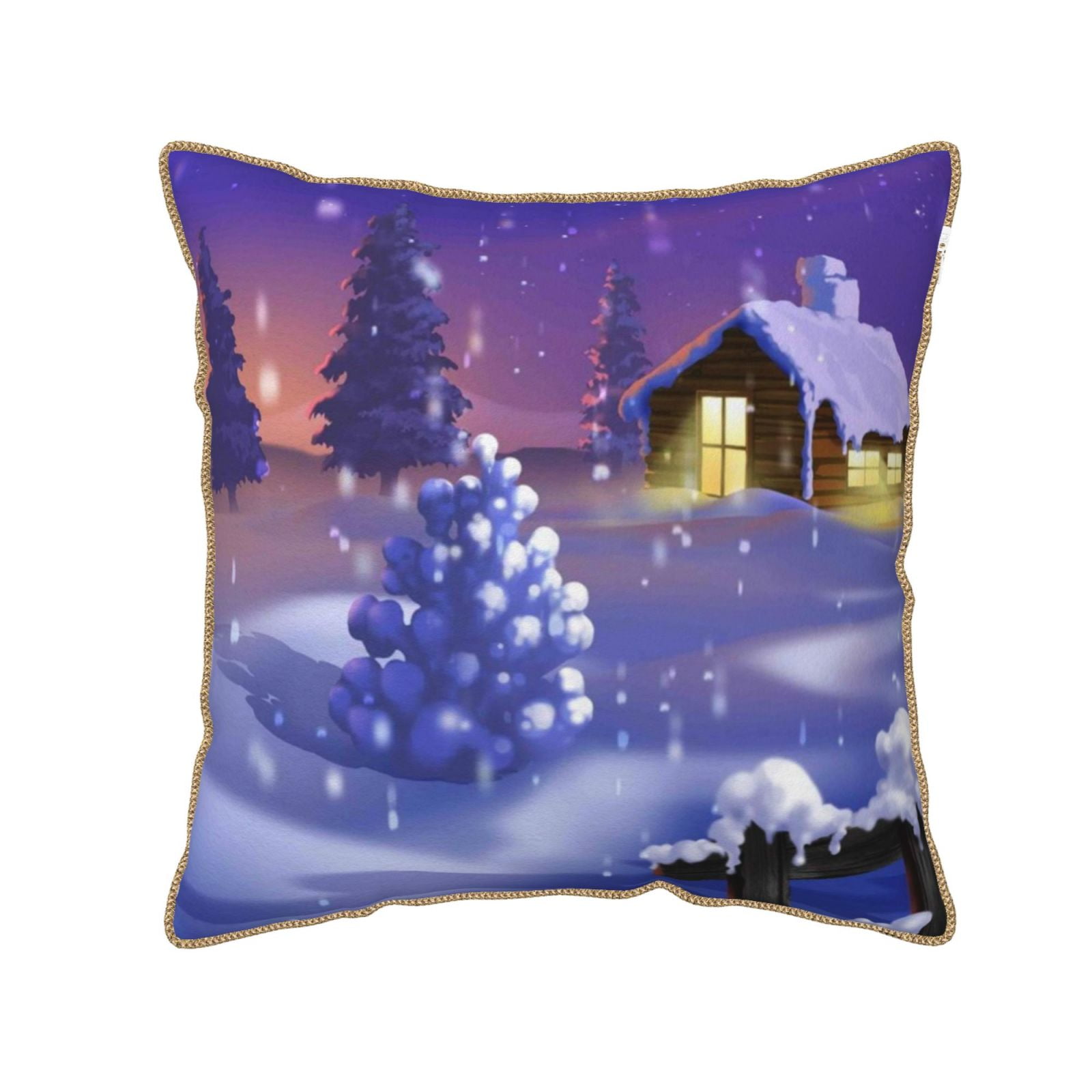 Kll Christmas Igloo Decorative Throw Pillow Covers Velvet Soft For ...
