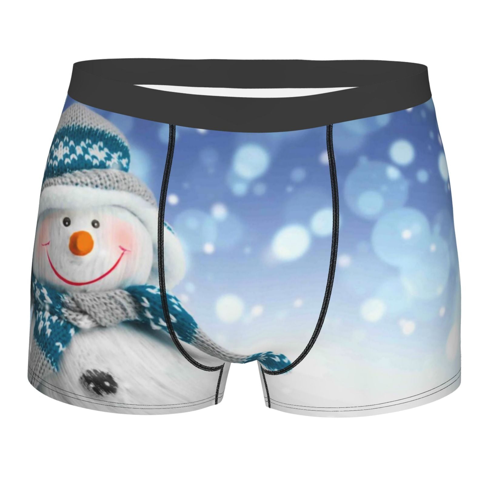 Kll Christmas Snowman In The Snow Men'S Cotton Boxer Briefs Underwear ...