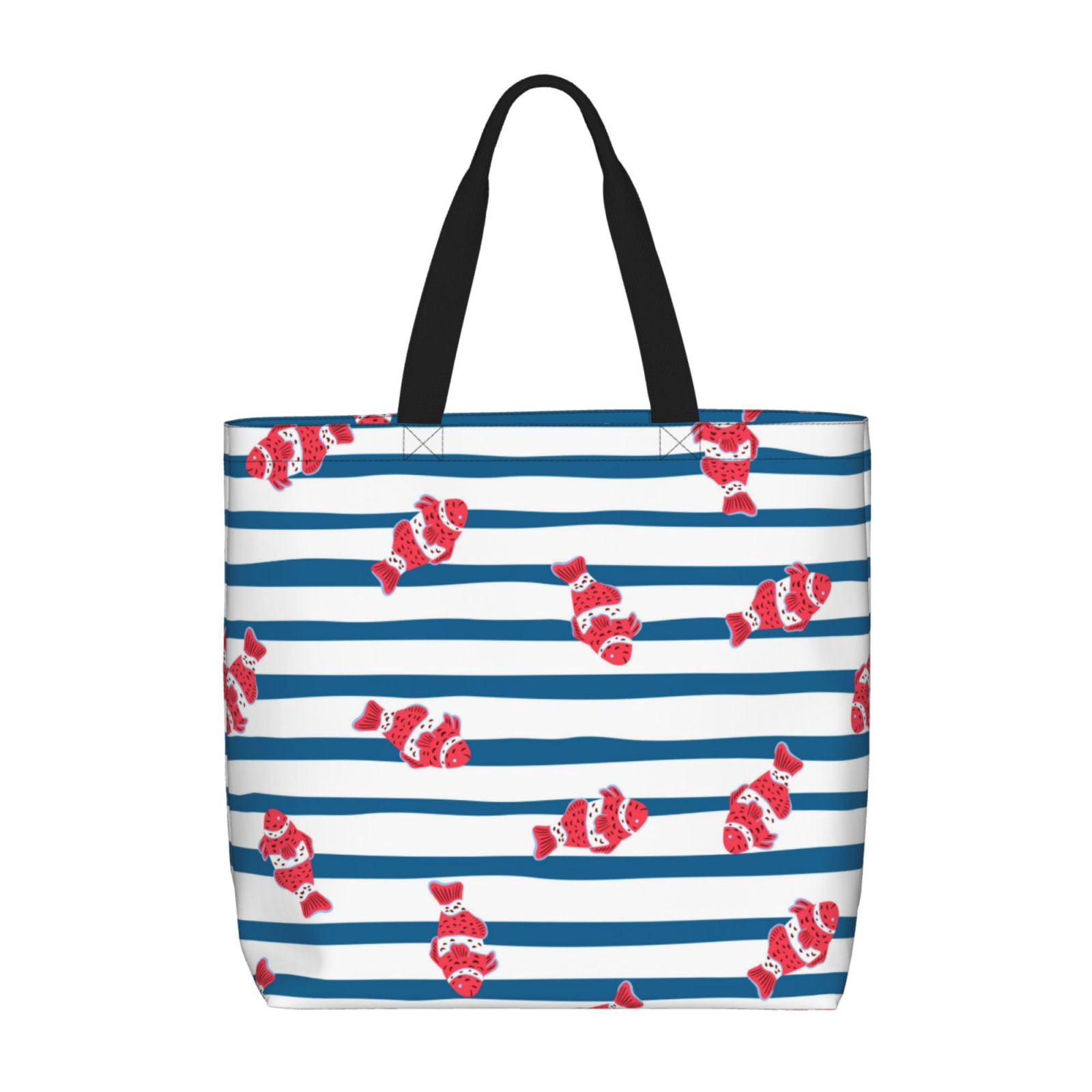 Kll Clown Fish Pattern Aesthetic Tote Bag For Women Beach Bag Shopping ...
