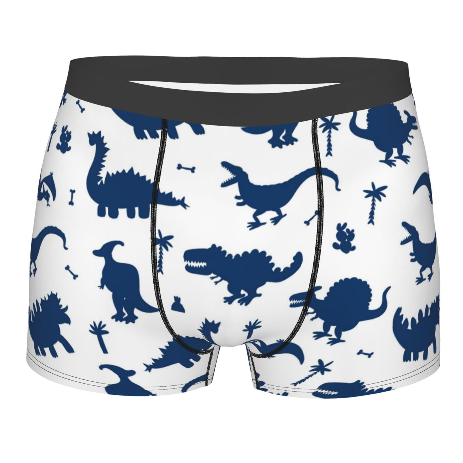 Kll Collection Of Cute Cartoon Dinosaurs Blue Silhouette Pattern Men'S ...