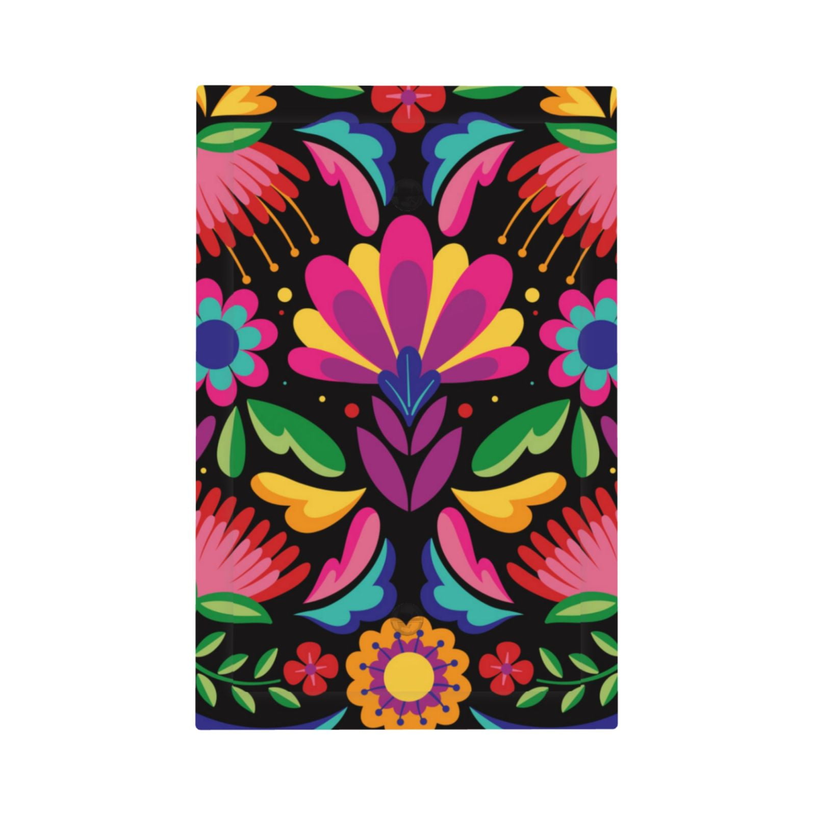 Kll Colorful Floral Embroidery Mexican Wall Plate,Gloss Finish,Standard ...