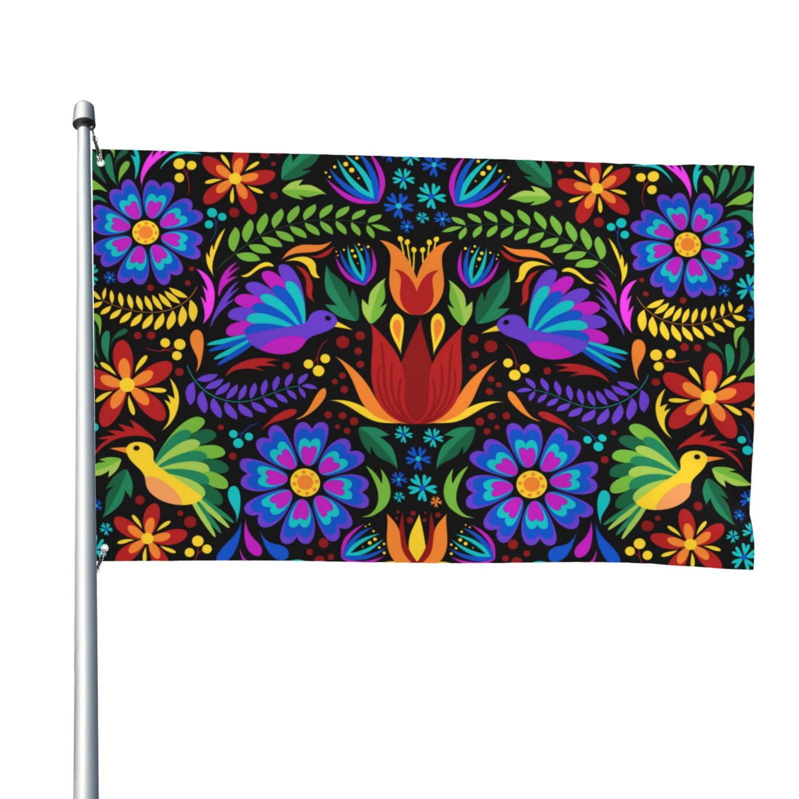 Kll Colorful Floral Flag 4x6 Ft Parade Party Flag Outdoor Flag ...