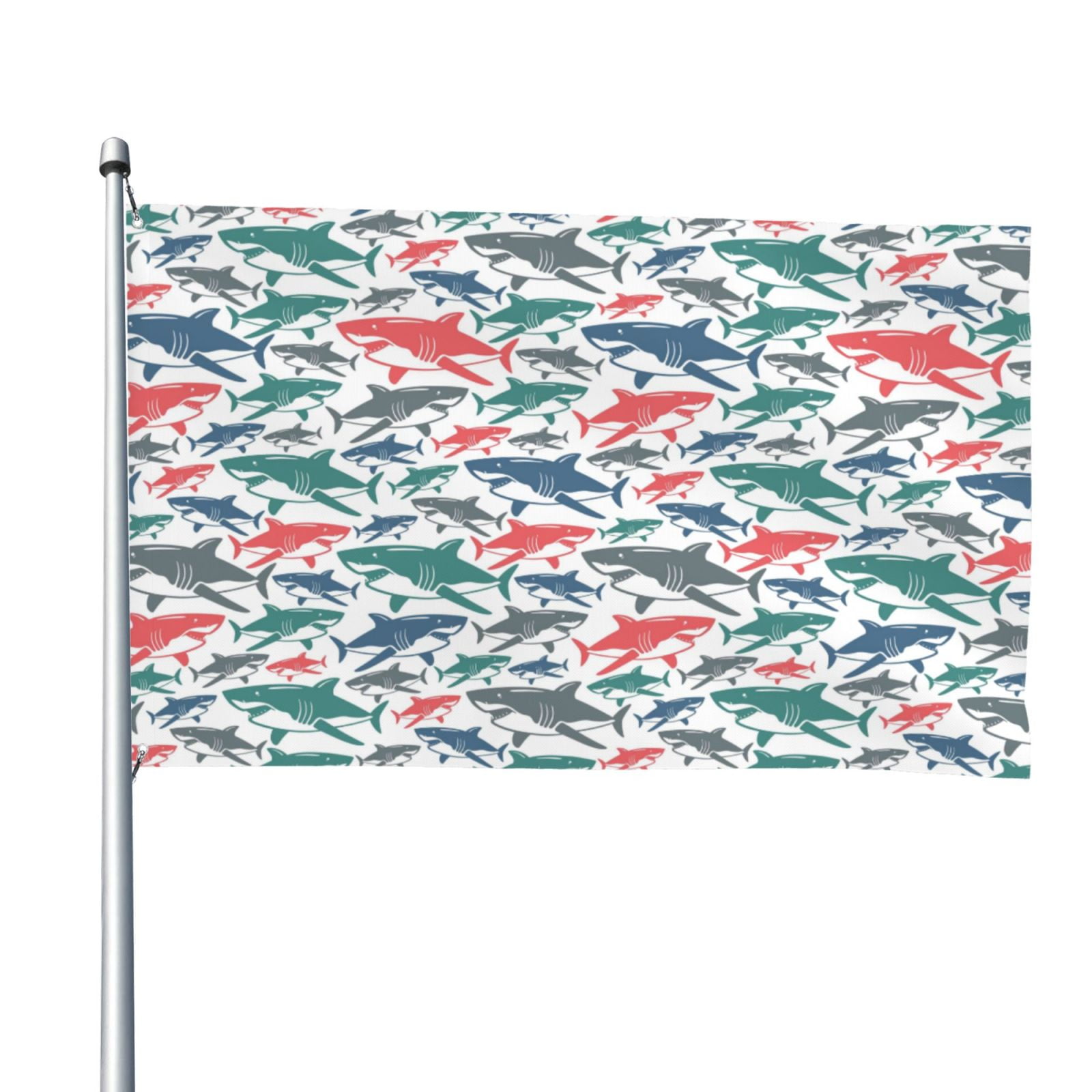 Kll Colorful Shark Flag 4x6 Ft Parade Party Flag Outdoor Flag ...