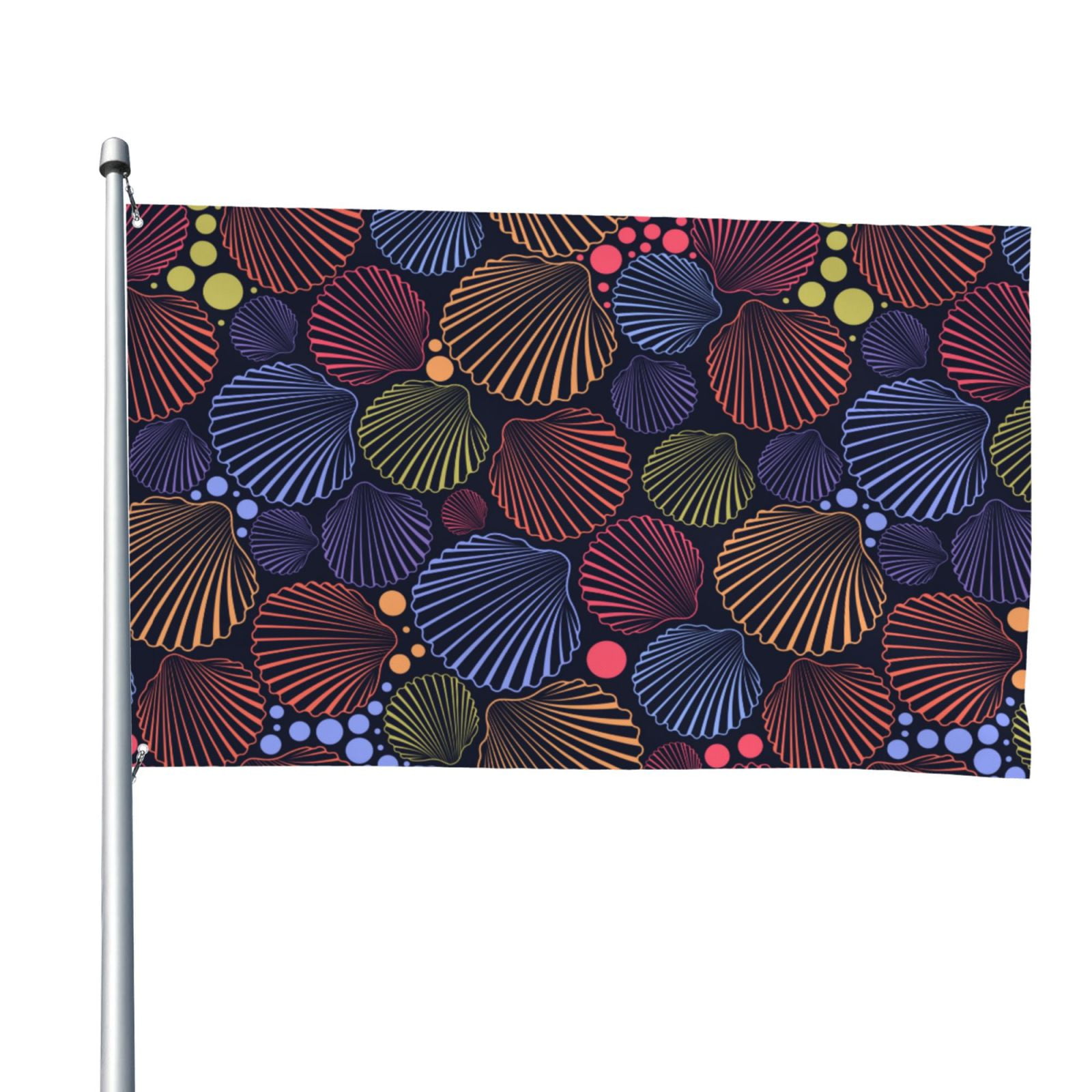 Kll Colorful Shells Flag 4x6 Ft Parade Party Flag Outdoor Flag ...