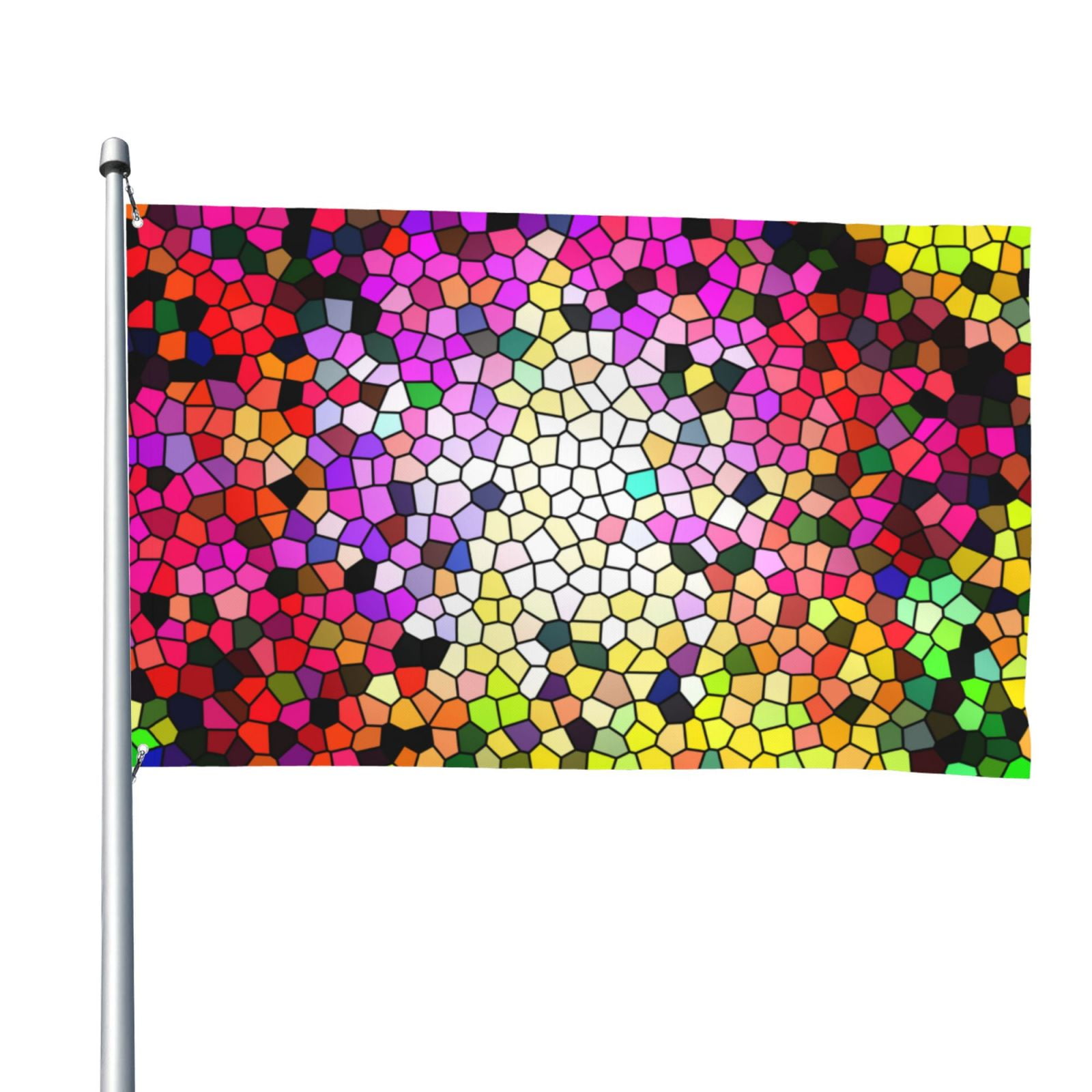 Kll Colorful Tie Dye Stained Glass 3 Flag 4x6 Ft Parade Party Flag ...