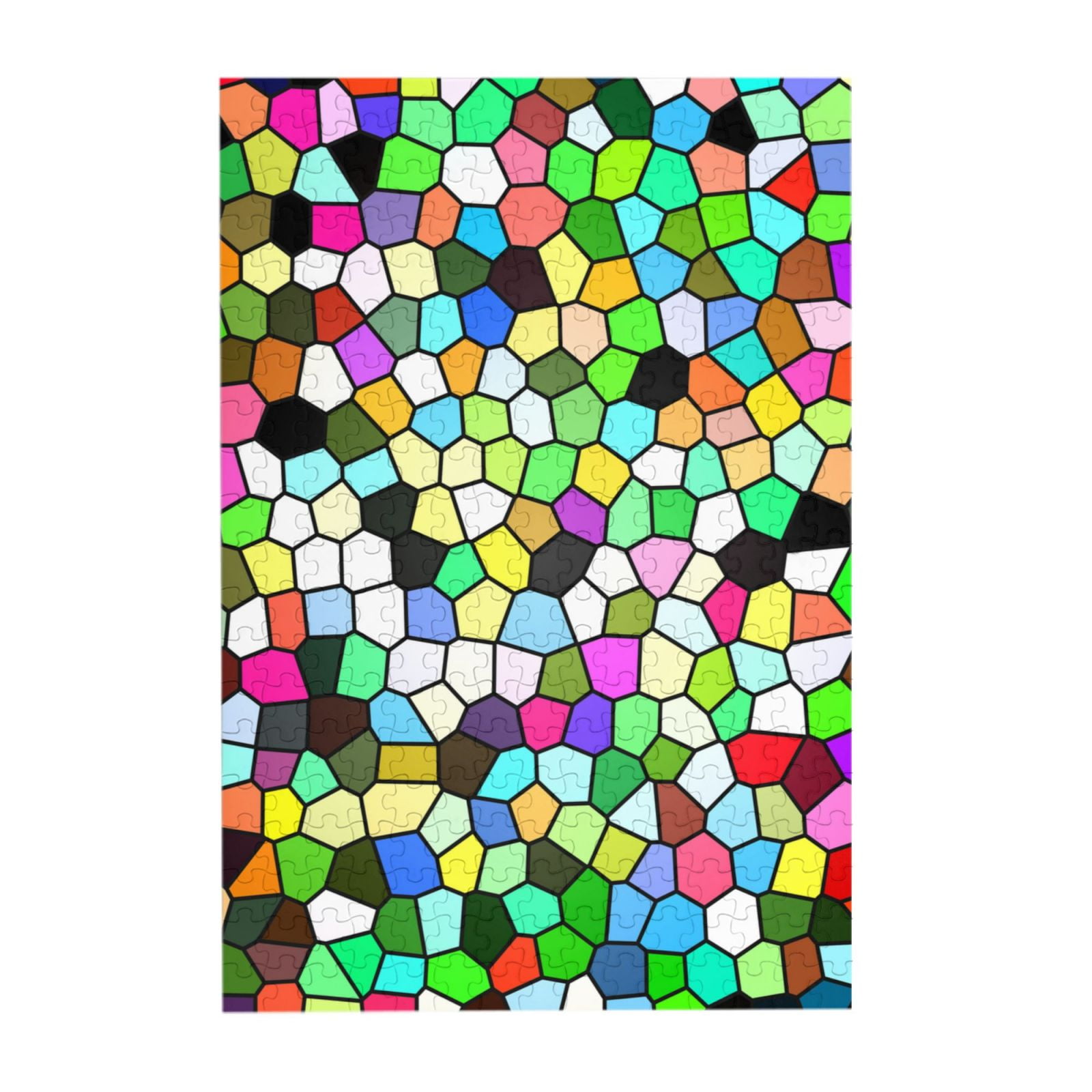 Kll Colorful Tie Dye Stained Glass - 300 Piece Jigsaw Puzzle For Adult ...