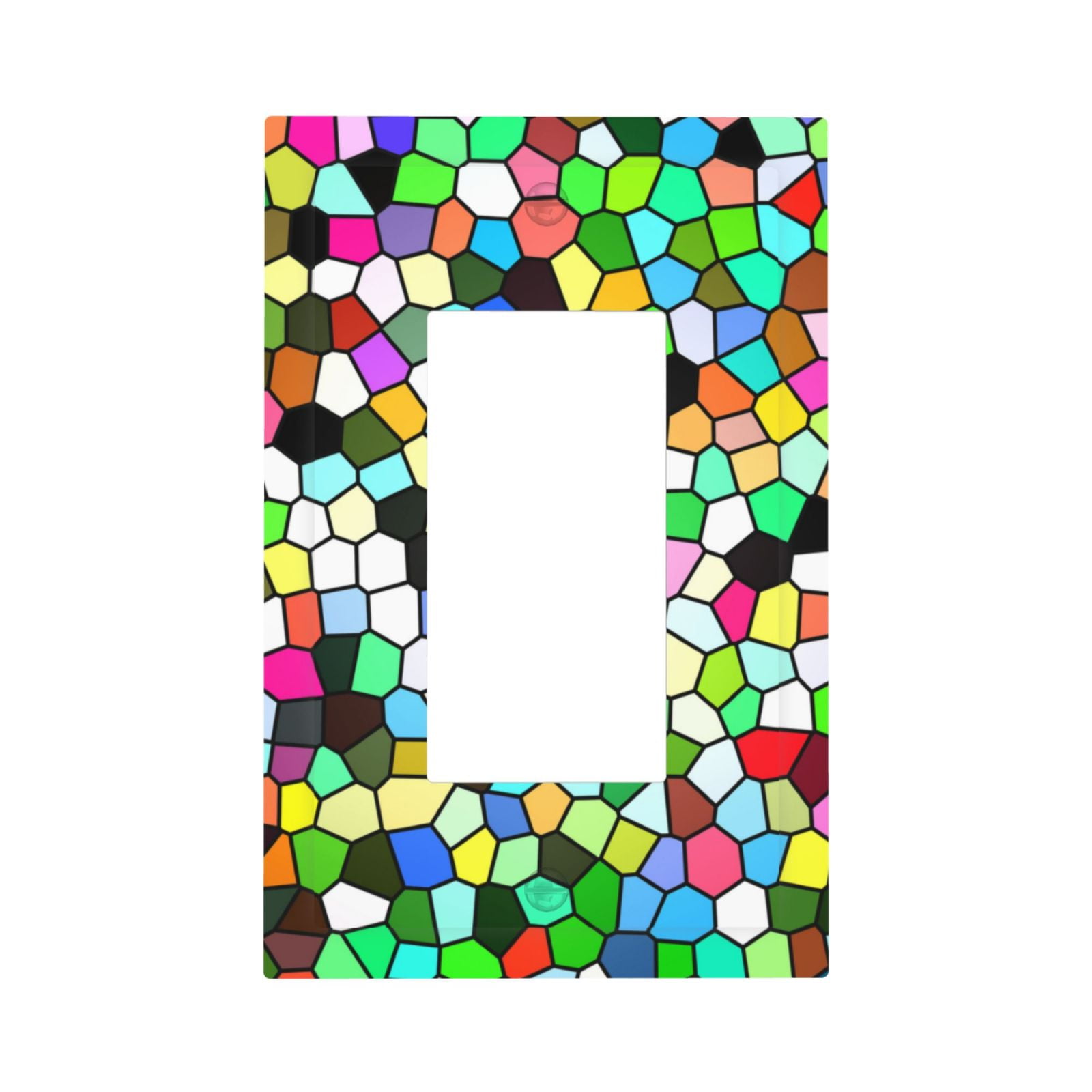 Kll Colorful Tie Dye Stained Glass Wall Plate,Gloss Finish,Standard ...