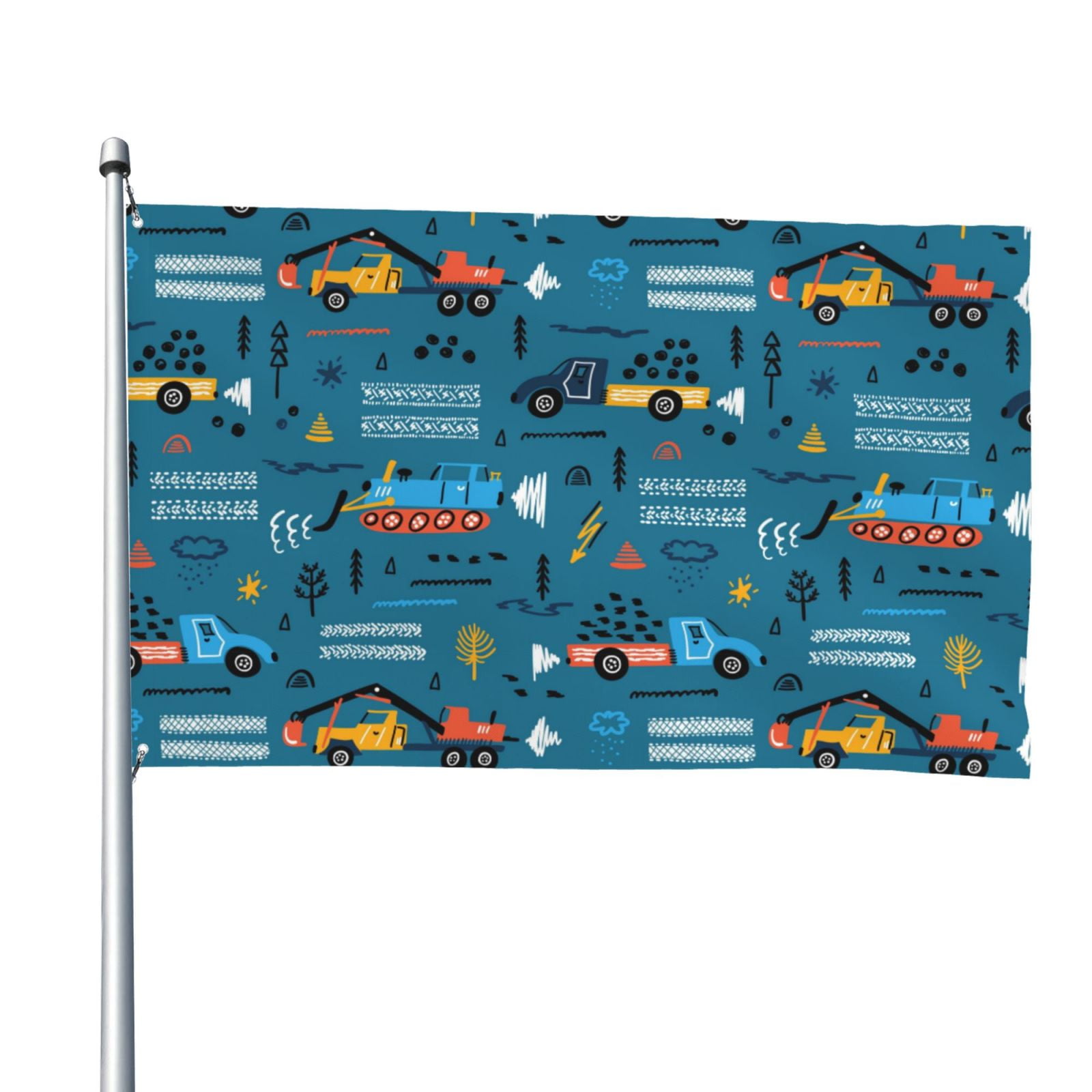 Kll Construction Trucks Flag 4x6 Ft Parade Party Flag Outdoor Flag ...