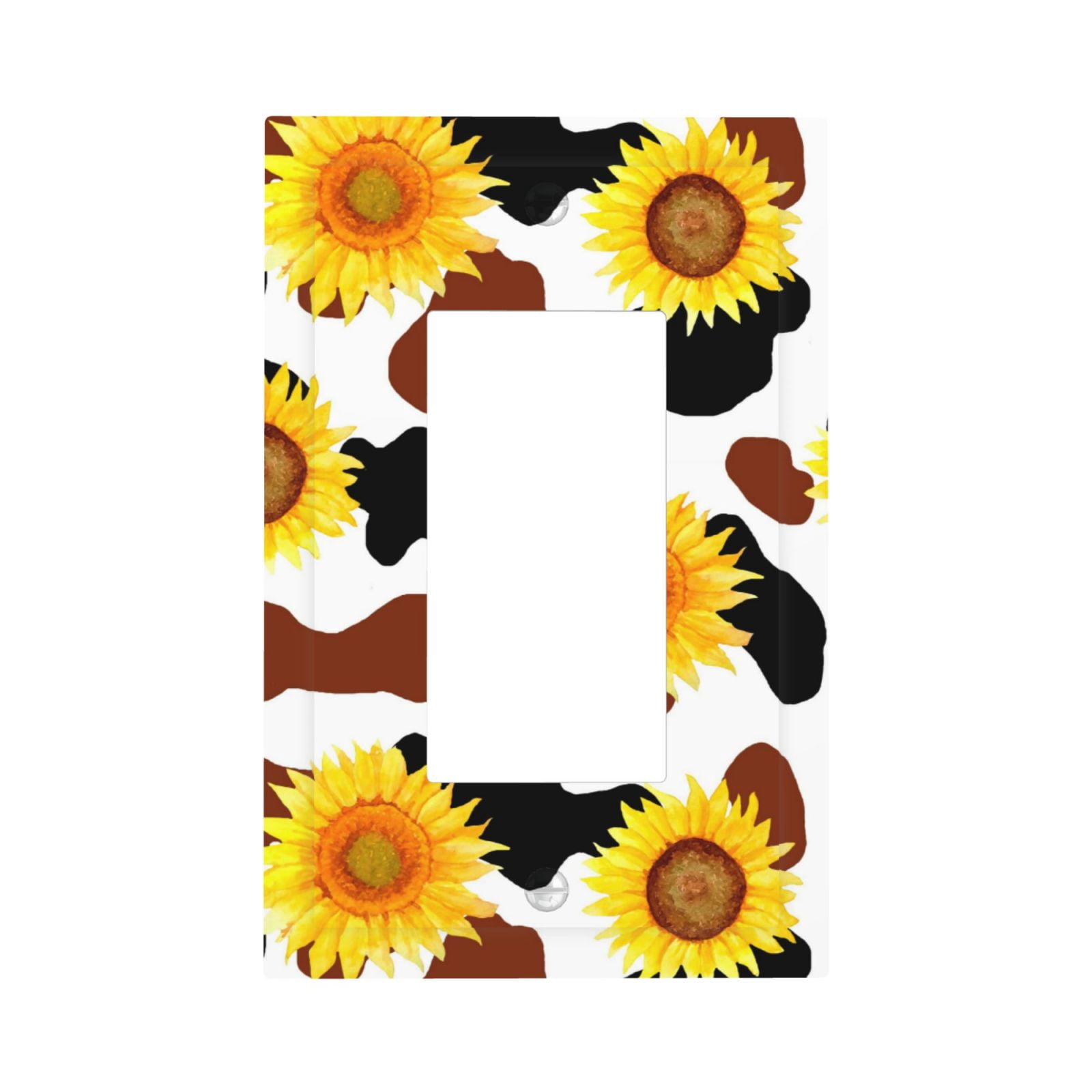 Kll Cow Print Sunflower Wall Plate,Gloss Finish,Standard Size 1 - 5" X ...
