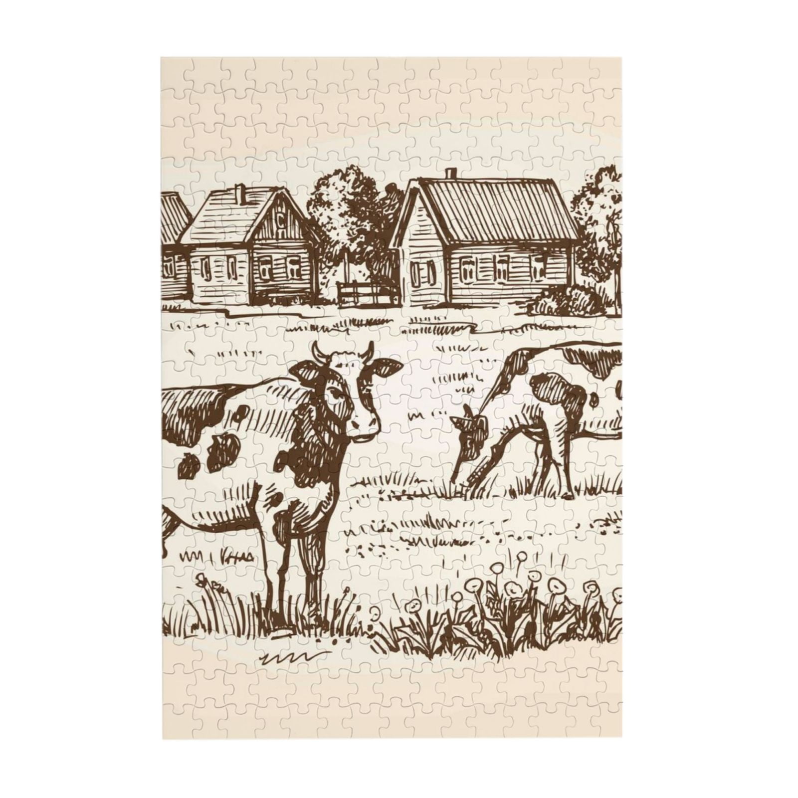 Kll Cows On The Farm - 300 Piece Jigsaw Puzzle For Adult And Teenagers ...
