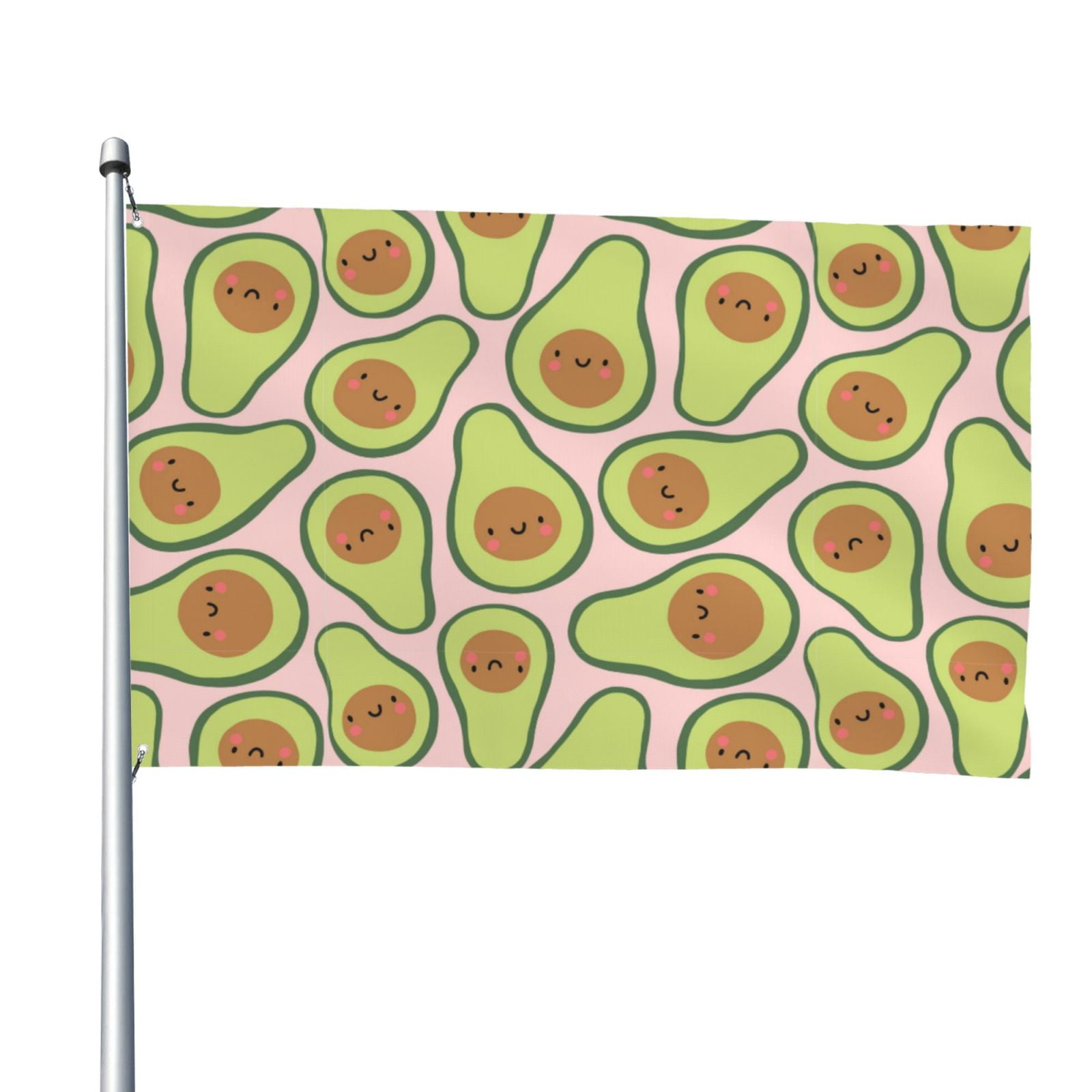 Kll Cute Avocado Flag 4x6 Ft Parade Party Flag Outdoor Flag Decorative ...