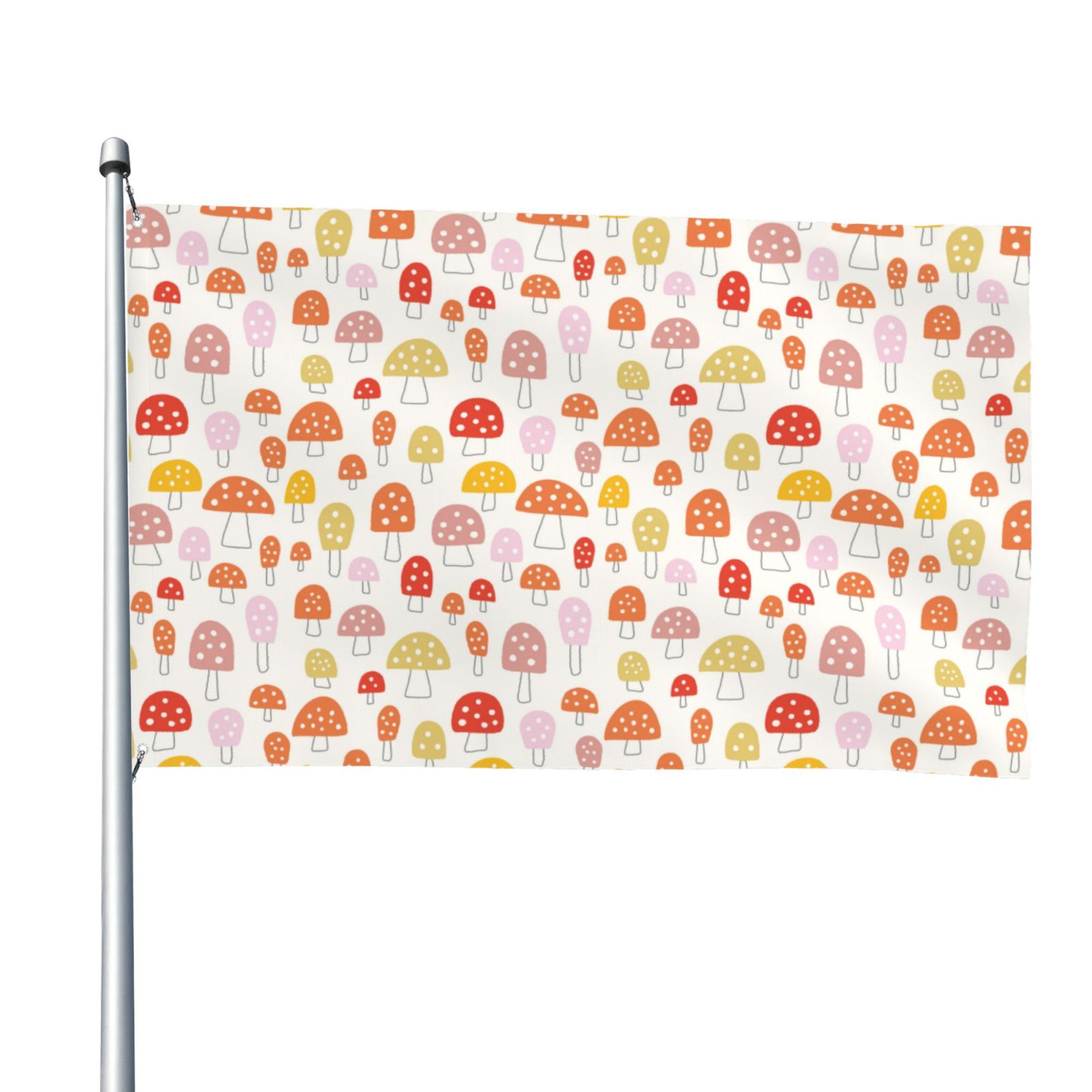 Kll Cute Cartoon Mushrooms Flag 4x6 Ft Parade Party Flag Outdoor Flag ...