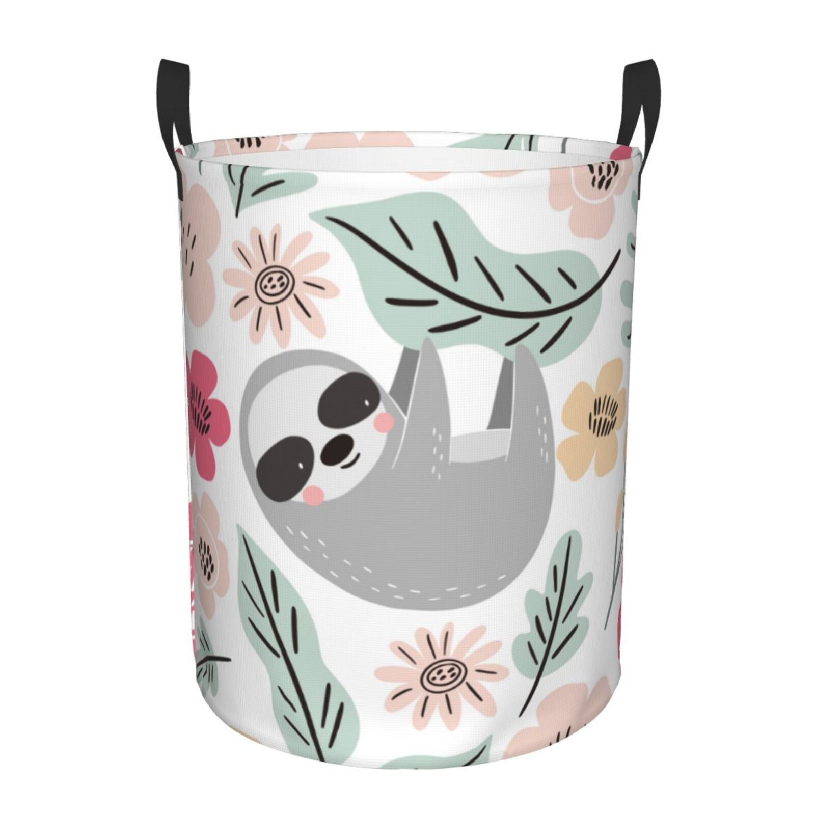 Kll Cute Cartoon Sloth Waterproof Foldable Laundry Hamper Bucket With ...
