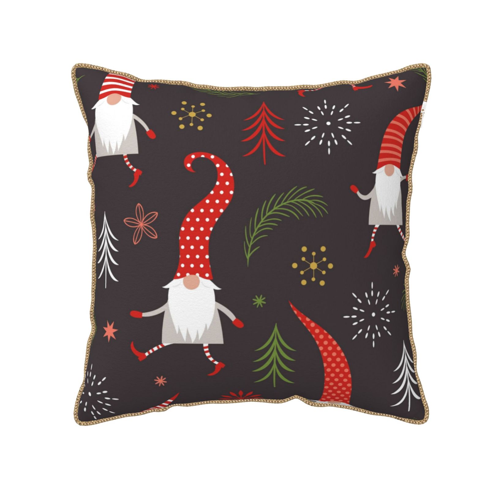 Kll Cute Christmas Gnomes Decorative Throw Pillow Covers Velvet Soft ...