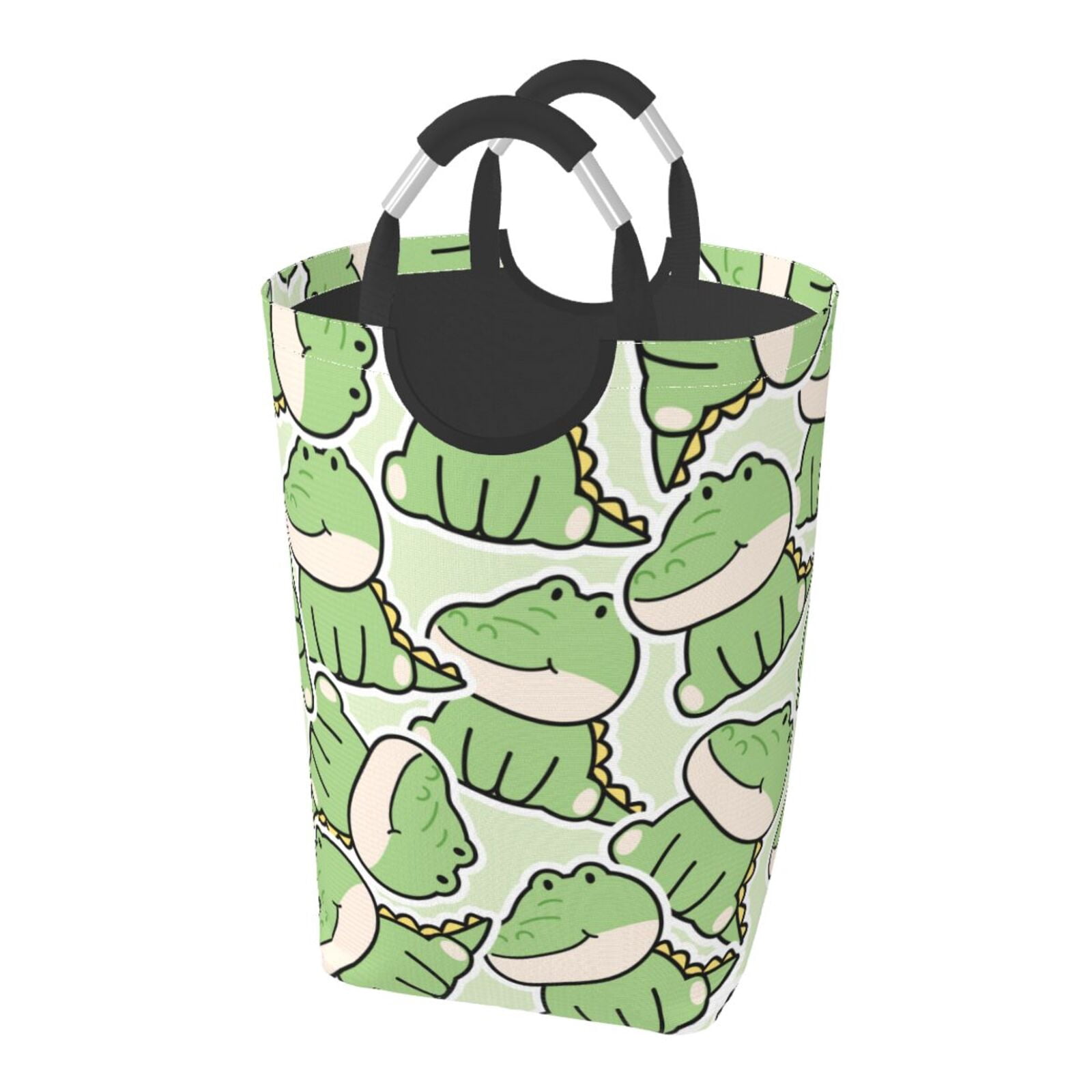 Kll Cute Crocodile Laundry Hamper,Large Canvas Fabric Lightweight ...