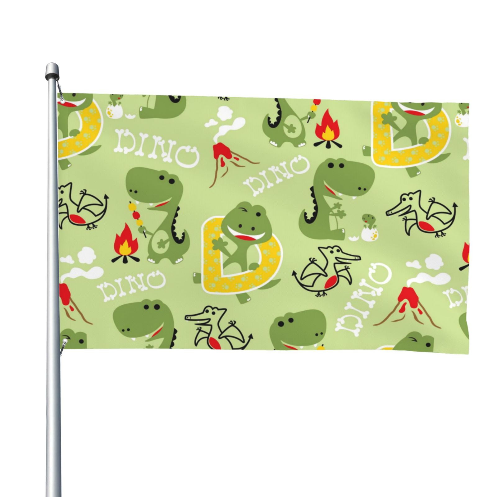 Kll Cute Dinosaurs Cartoon Flag 4x6 Ft Parade Party Flag Outdoor Flag ...