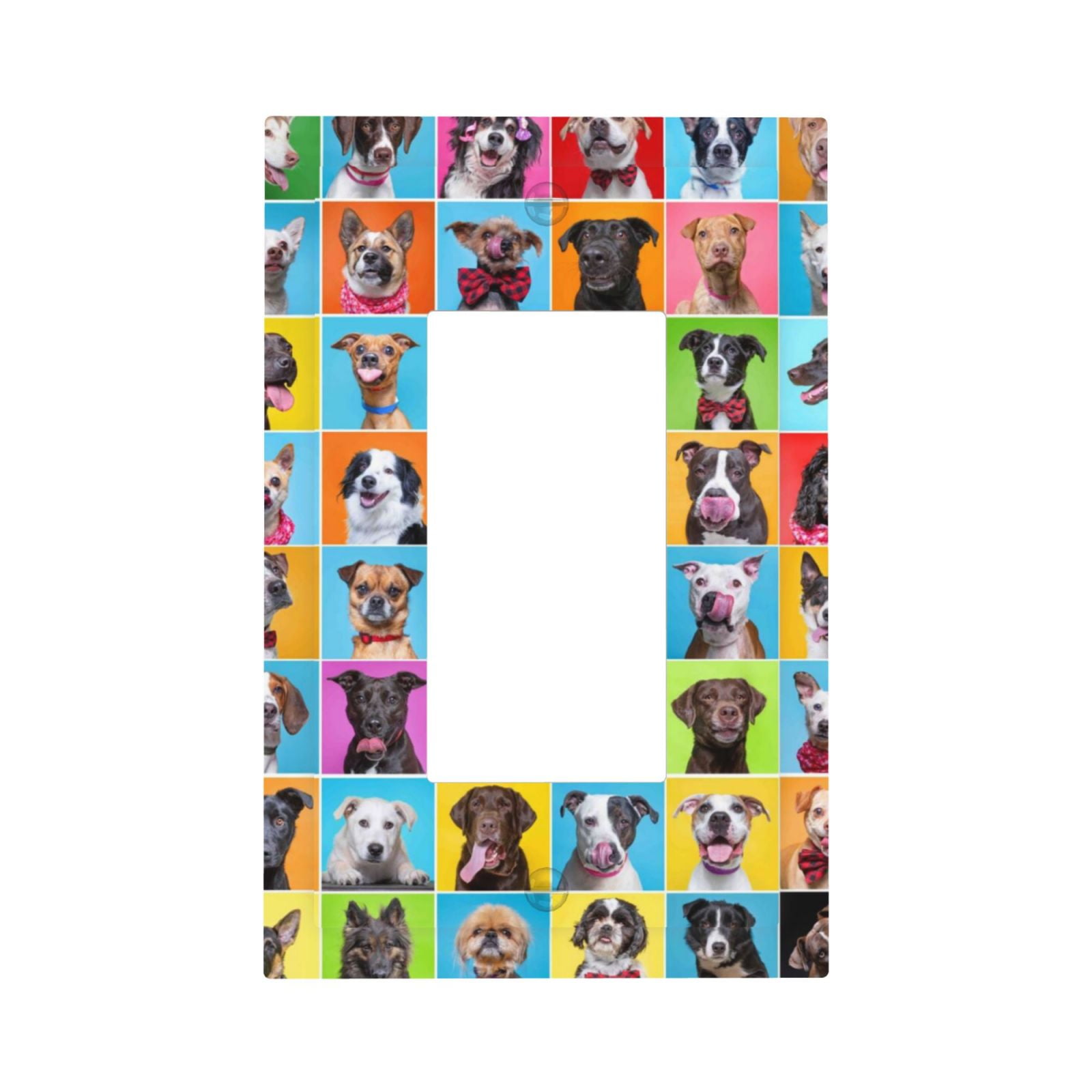 Kll Cute Dogs Collage Wall Plate,Gloss Finish,Standard Size 1 - 5" X 3 ...