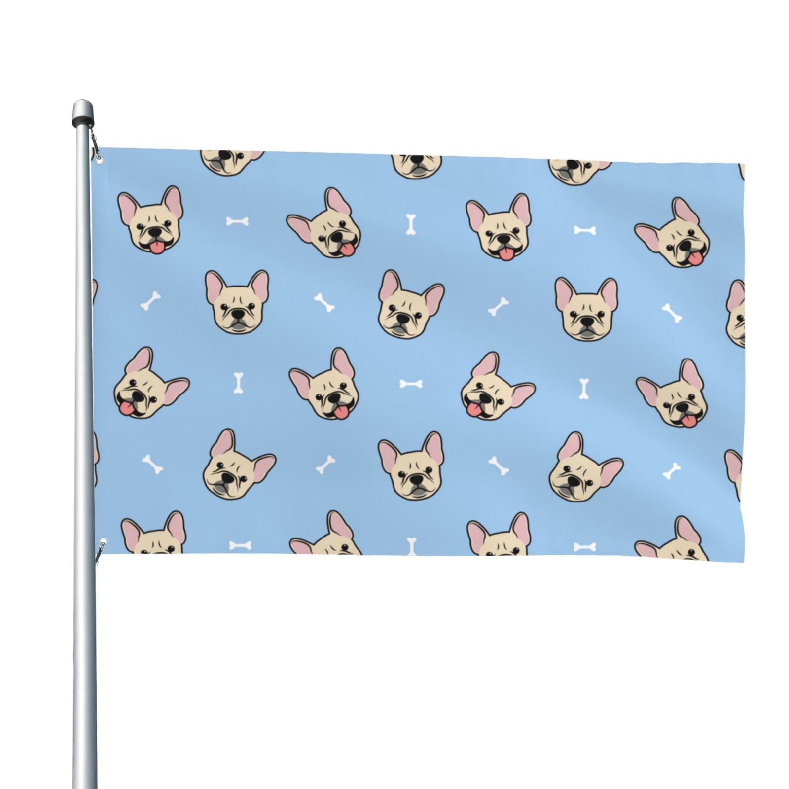 Kll Cute French Bulldog Flag 4x6 Ft Parade Party Flag Outdoor Flag ...
