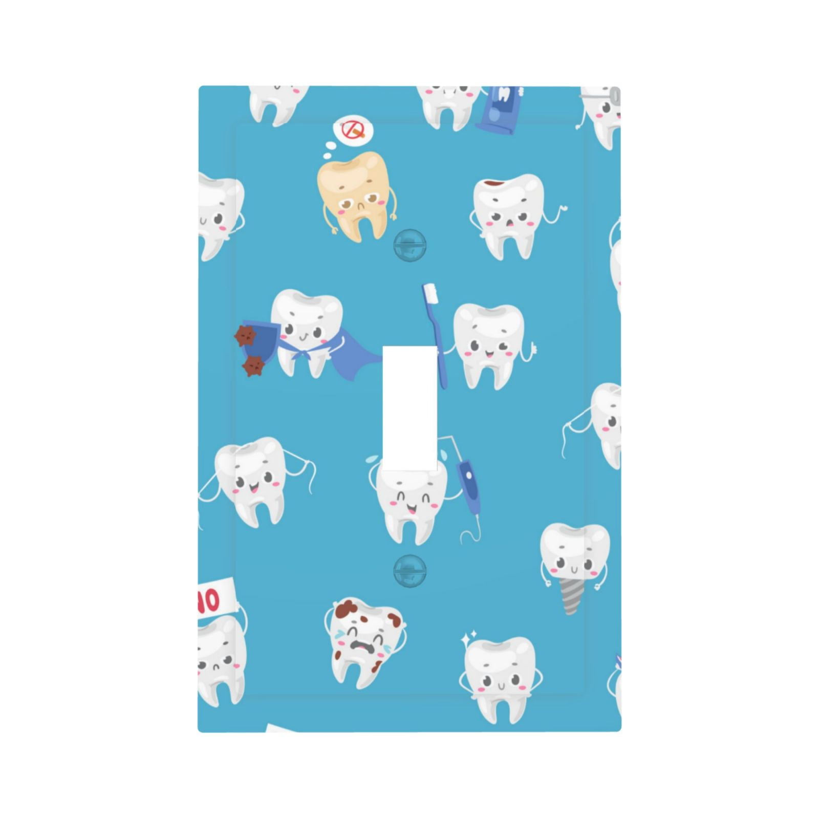 Kll Cute Healthy Teeth Wall Plate,Gloss Finish,Standard Size 1 - 5" X 3 ...