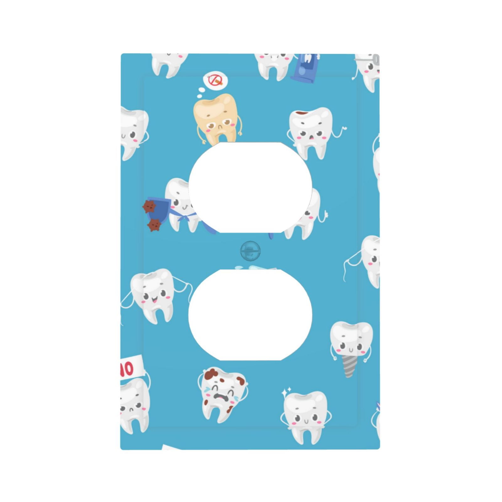 Kll Cute Healthy Teeth Wall Plate,Gloss Finish,Standard Size 1 - 5" X 3 ...