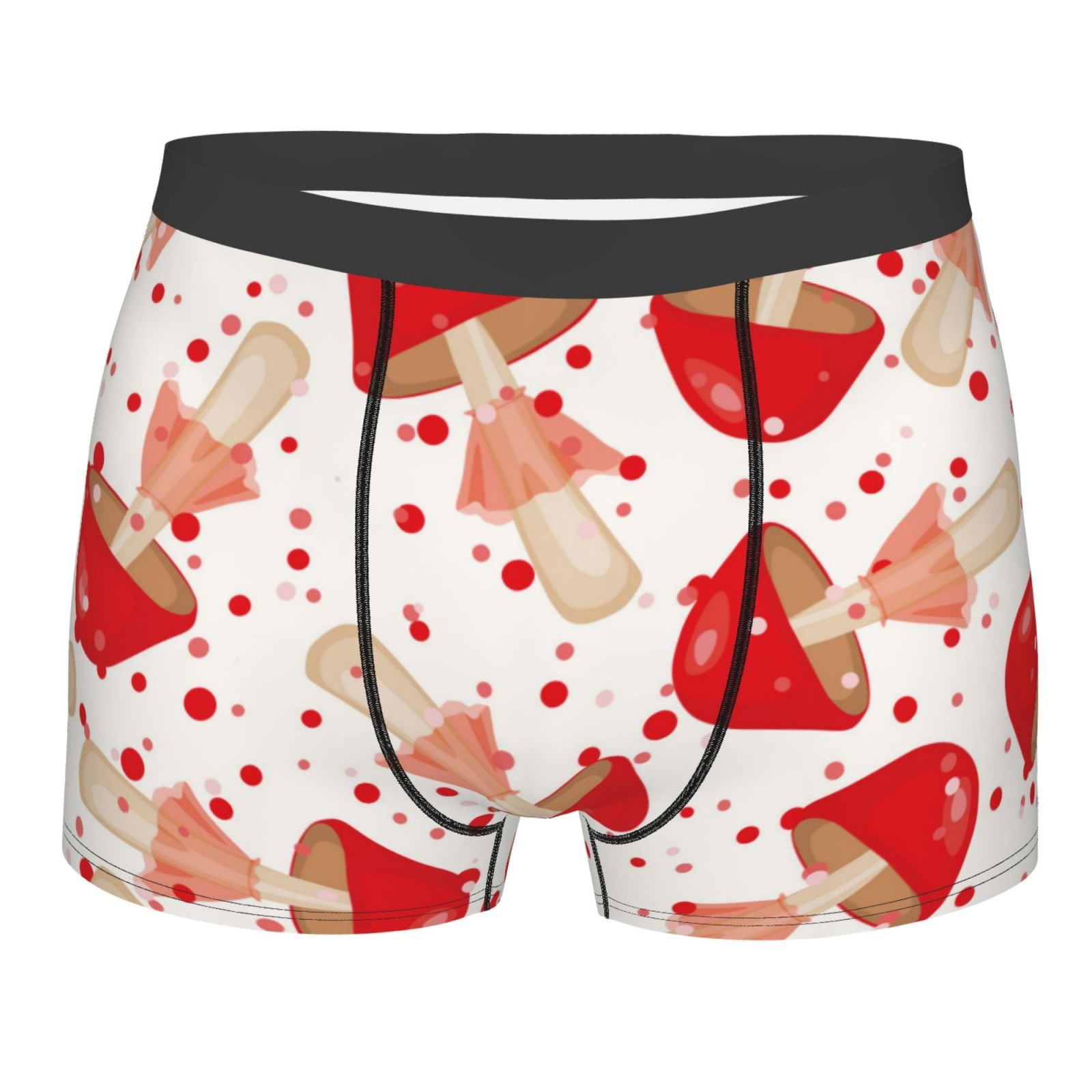 Kll Cute Mushroom Men'S Cotton Boxer Briefs Underwear-Xx-Large ...