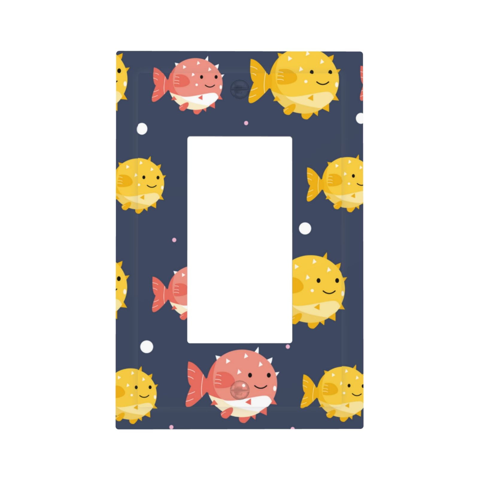 Kll Cute Puffer Fish Wall Plate,Gloss Finish,Standard Size 1 - 5" X 3 ...
