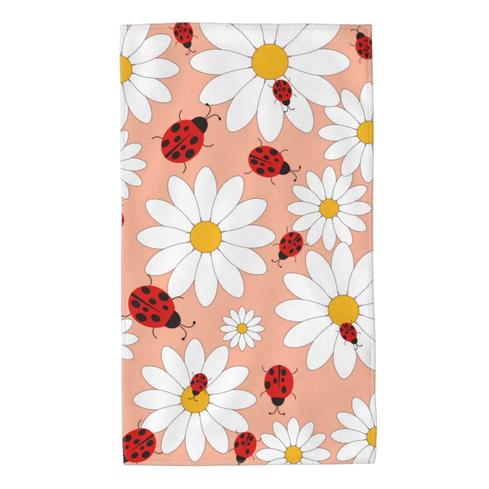 Kll Daisy And Ladybug Ultra Absorbent & Soft Hand Towels For Bath, Hand ...