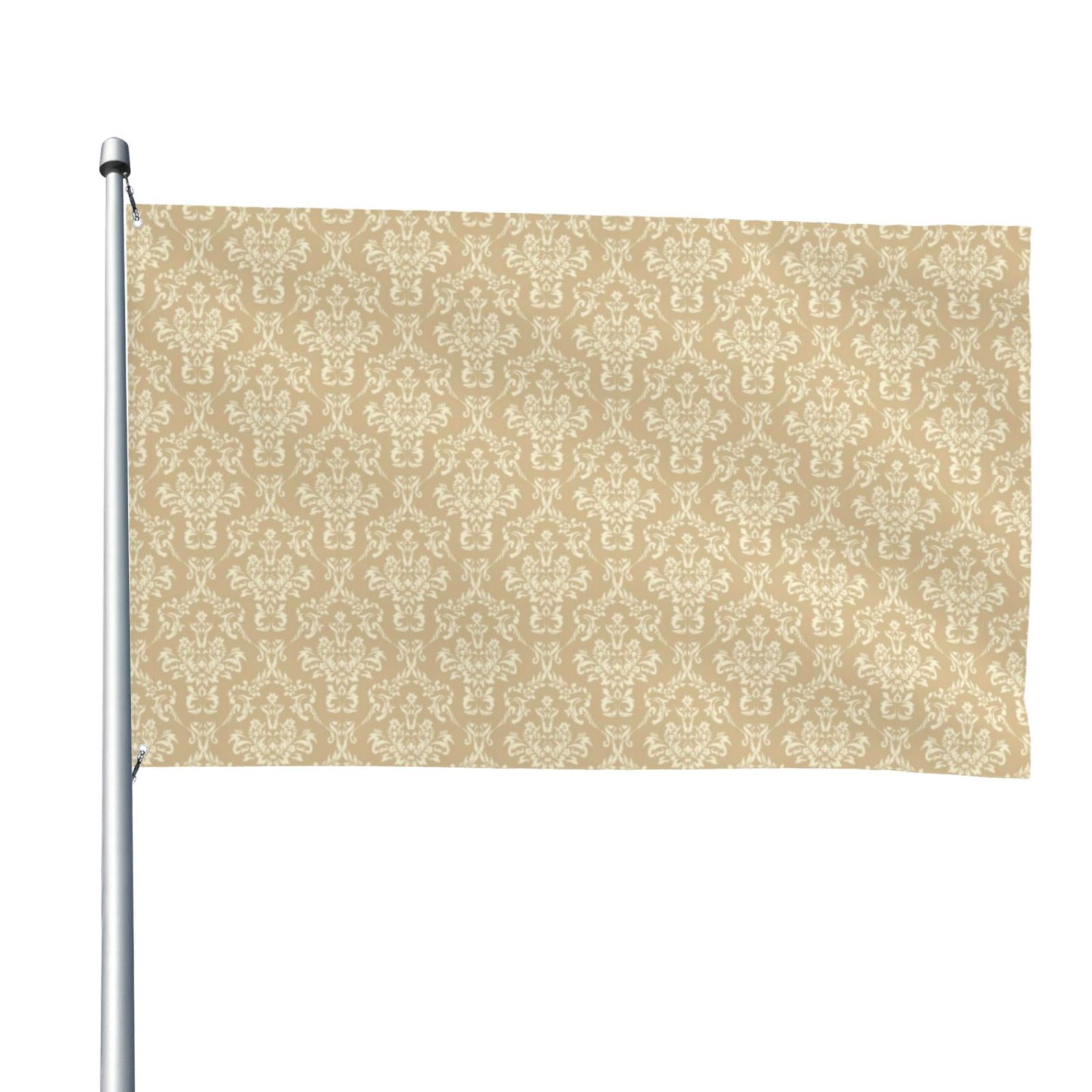 Kll Damask Beige Tan Brown Flag 4x6 Ft Parade Party Flag Outdoor Flag ...