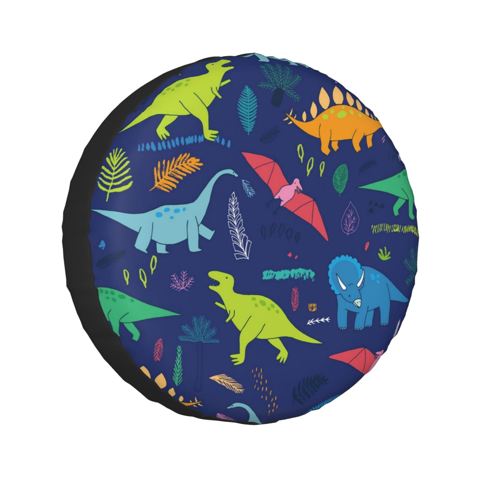 Kll Dinosaurs Adventure With Palms And Tropical Leaves Tire Cover ...