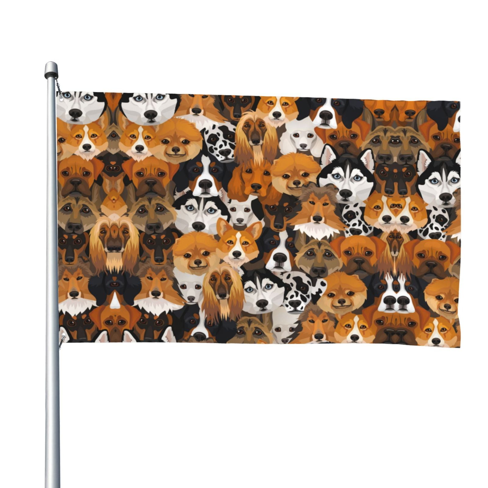 Kll Dogs Different Breeds Flag 4x6 Ft Parade Party Flag Outdoor Flag ...