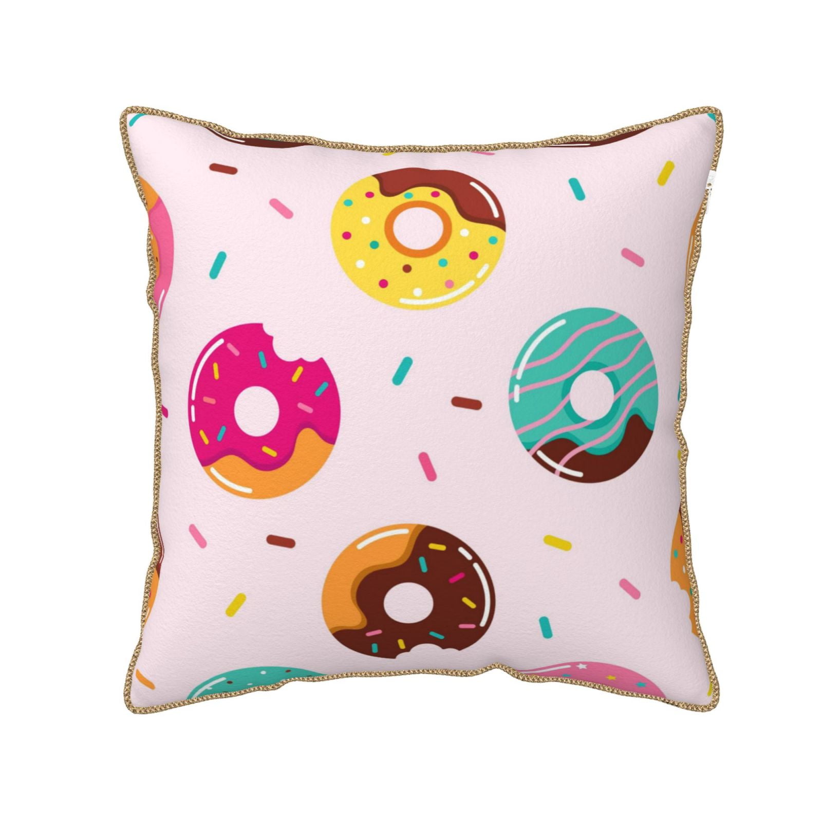 Kll Donut Decorative Throw Pillow Covers Velvet Soft For Couch Sofa ...
