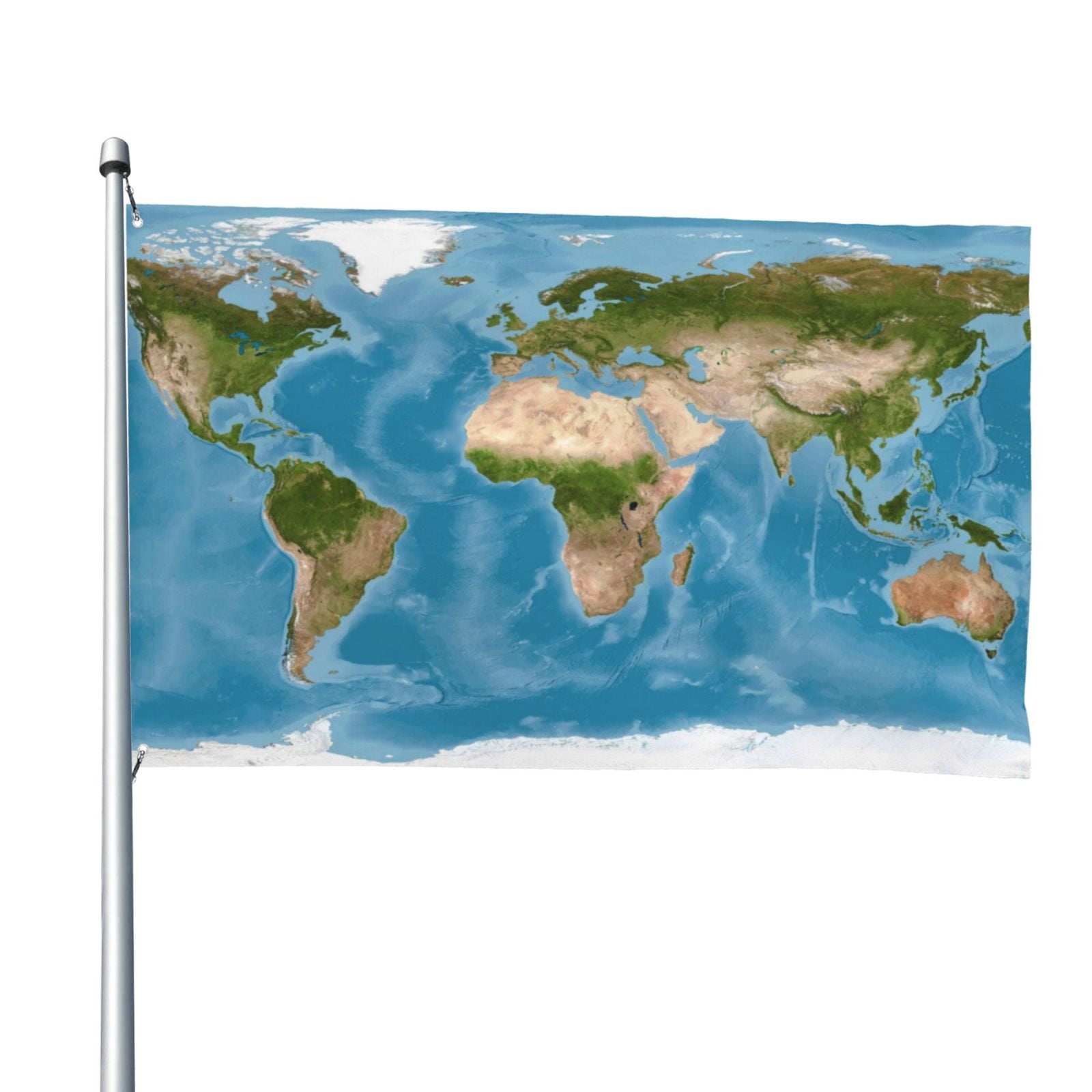 Kll Earth View World Map Flag 4x6 Ft Parade Party Flag Outdoor Flag ...